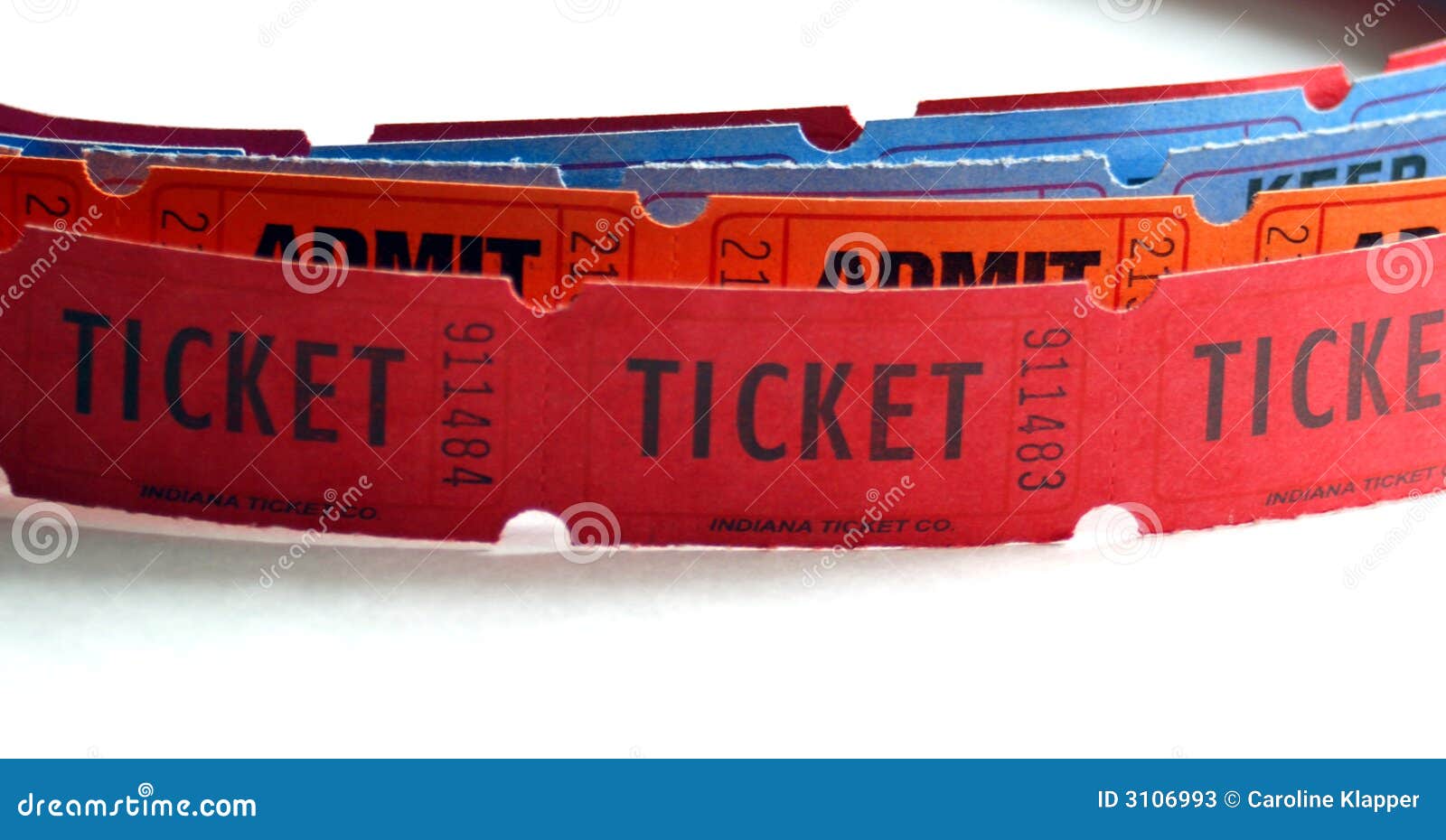Rows of Tickets stock image. Image of show, pile, isolated - 3106993