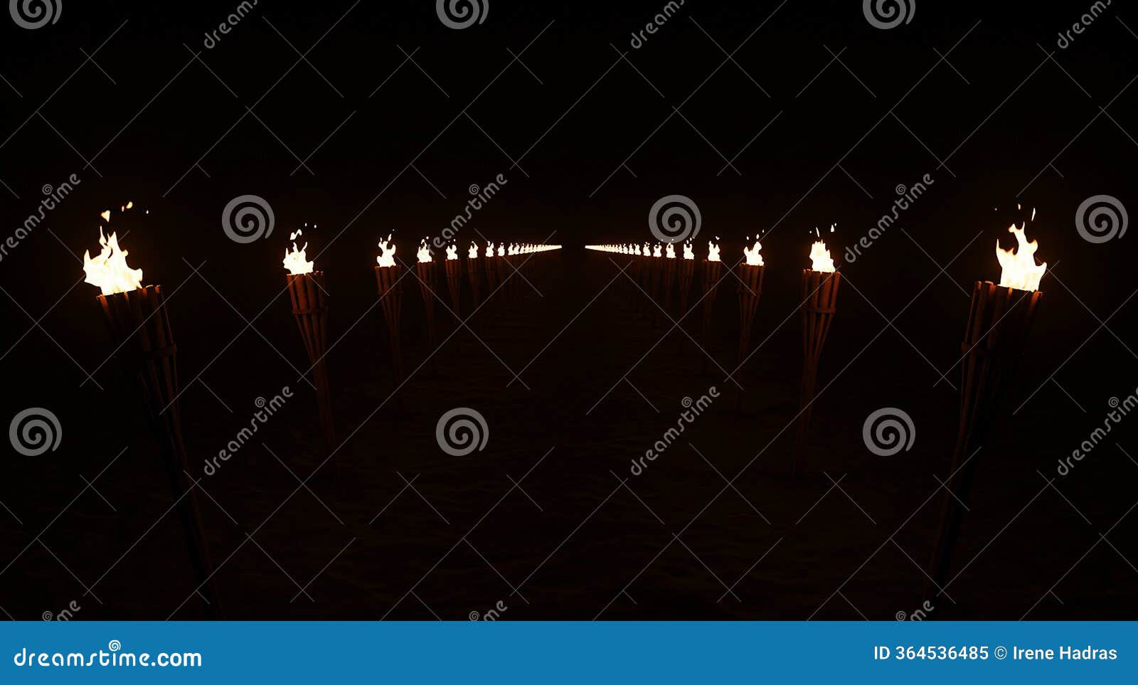 Torches Dark Temple Royalty-Free Cartoon | CartoonDealer.com #362252780