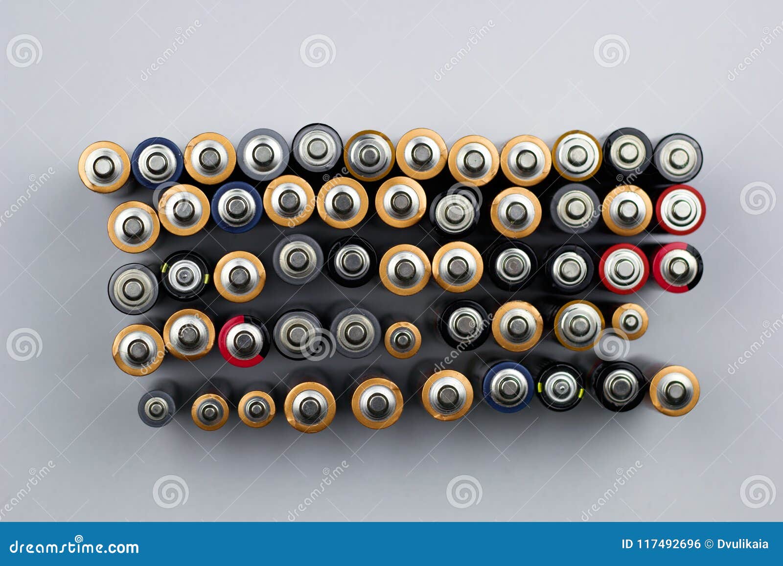 Rows Of Batteries In Industrial Accumulators Room. Battery Pack ...