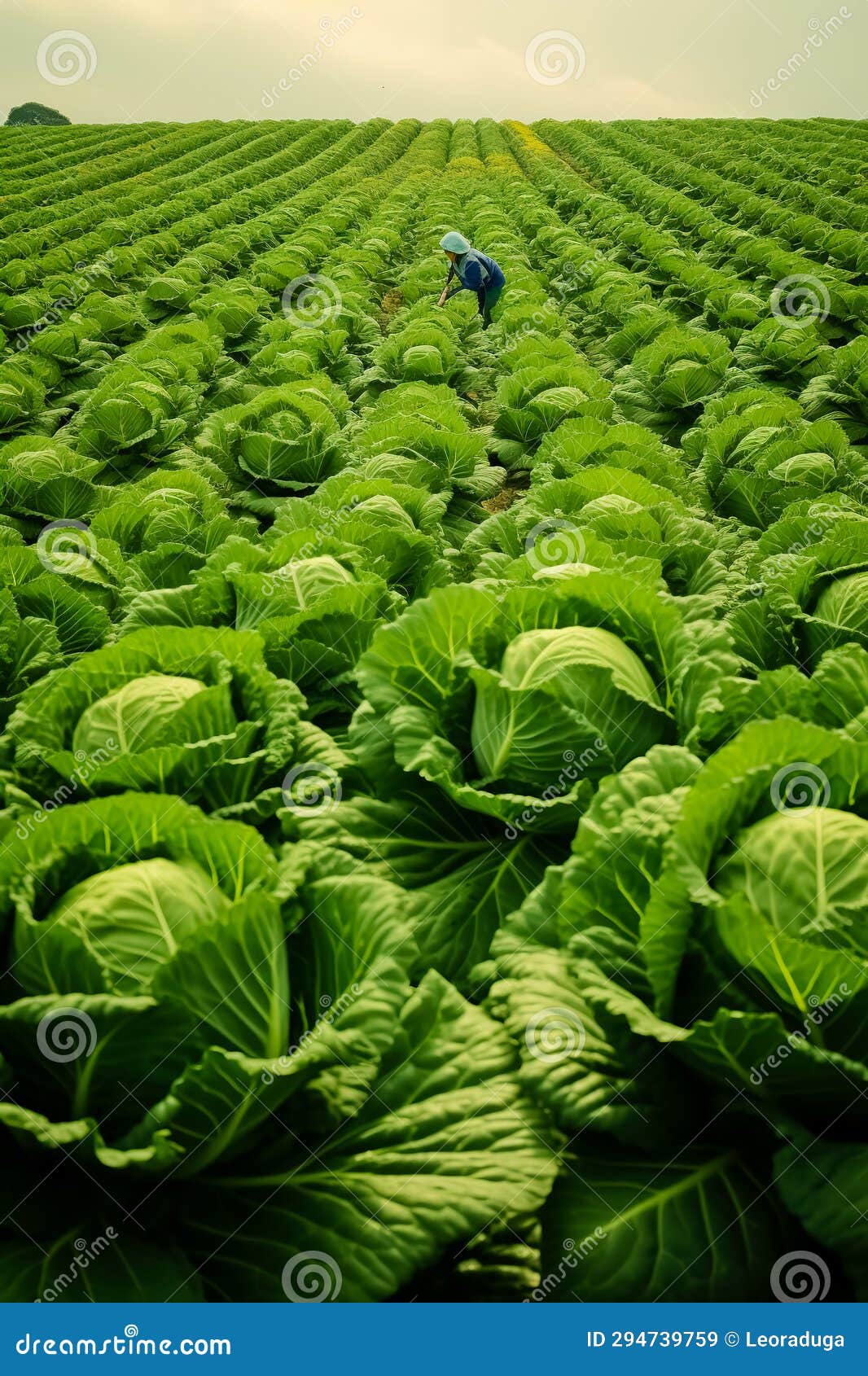 Rows of White Cabbage on the Field Stock Image - Image of growth, land ...