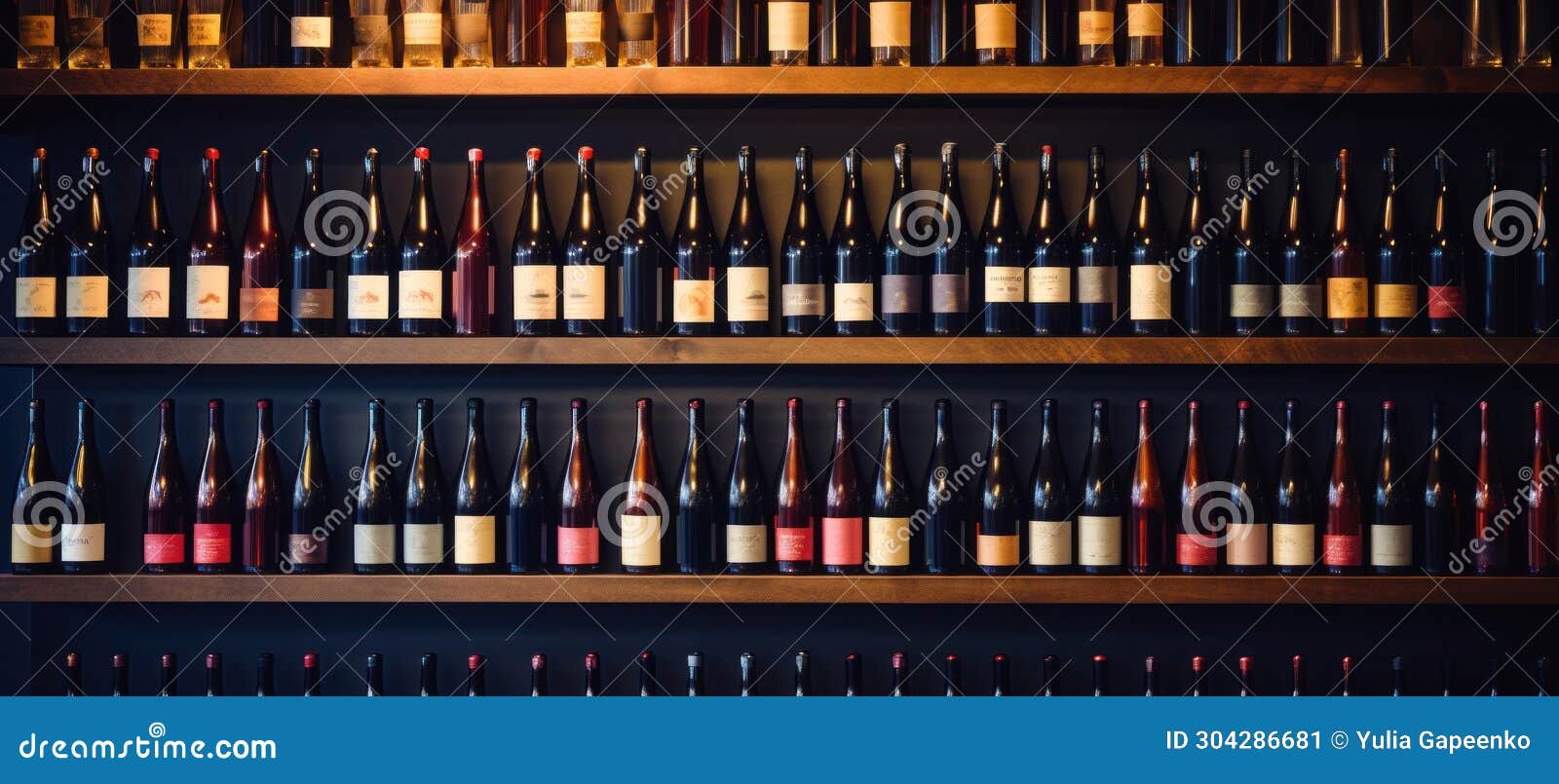 Rows of Wine Bottles on Racks in a Cellar Stock Image - Image of ...