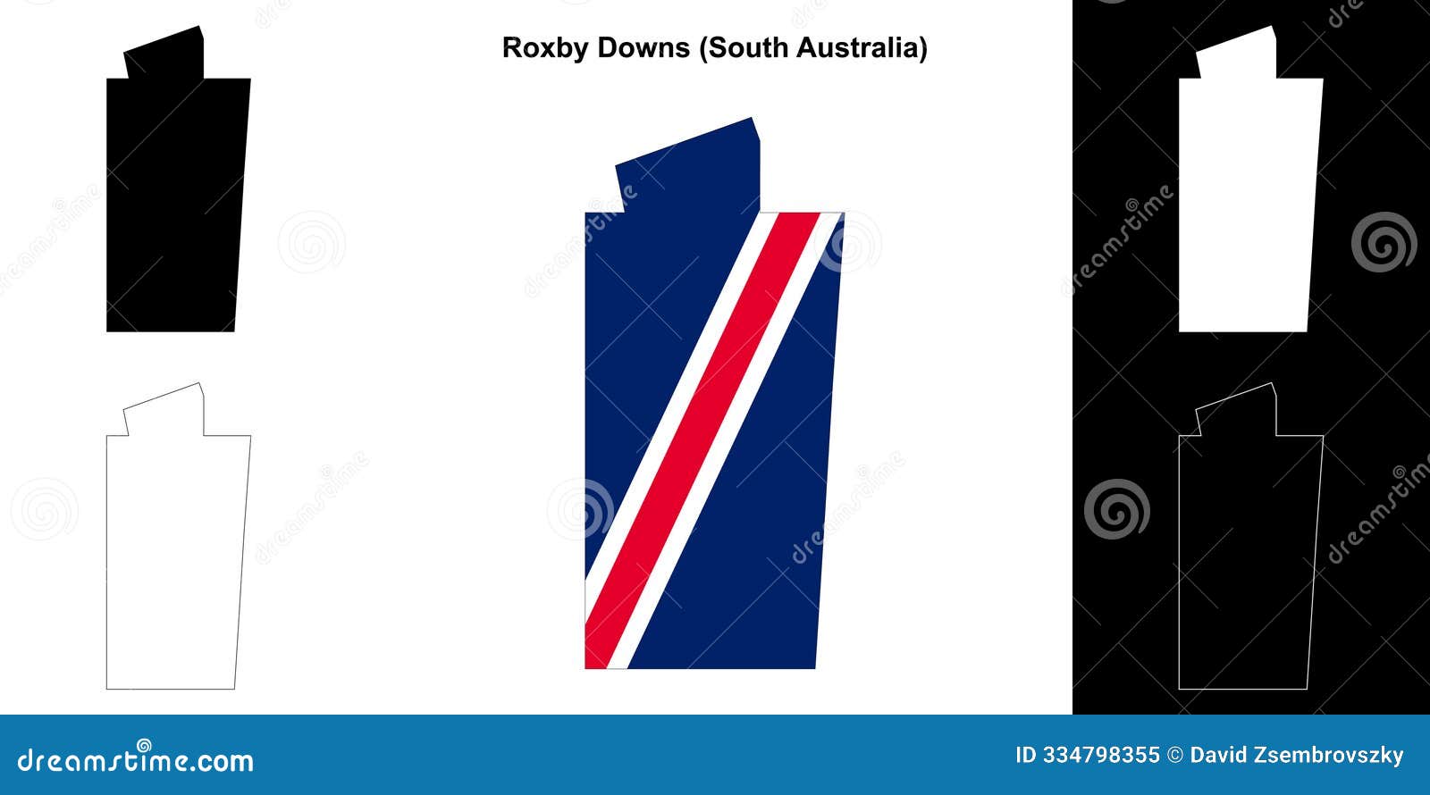 Roxby Downs outline map stock illustration. Illustration of territory ...