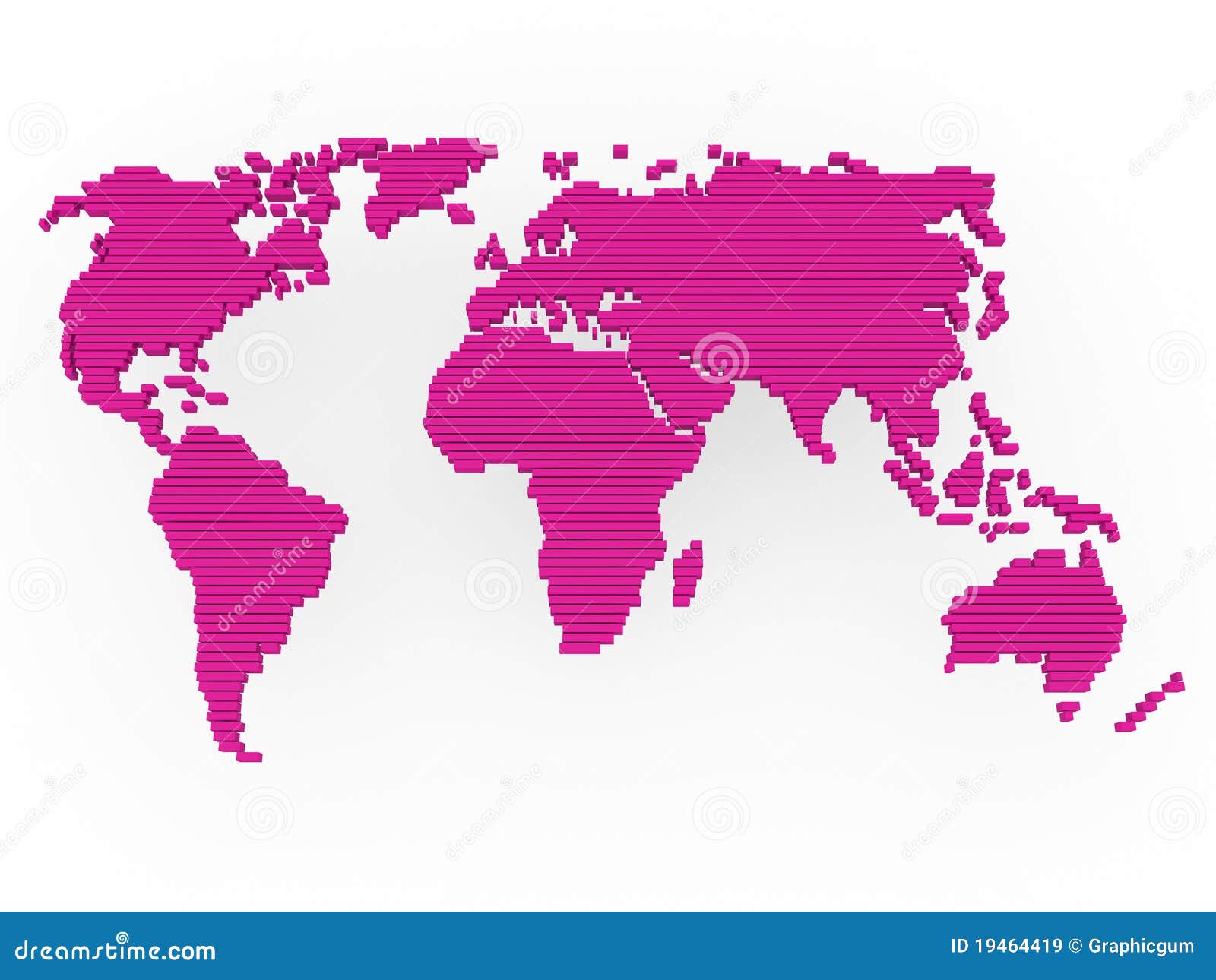 Roxo Da Cor-de-rosa Do Mapa De Mundo Ilustração Stock - Ilustração de ...