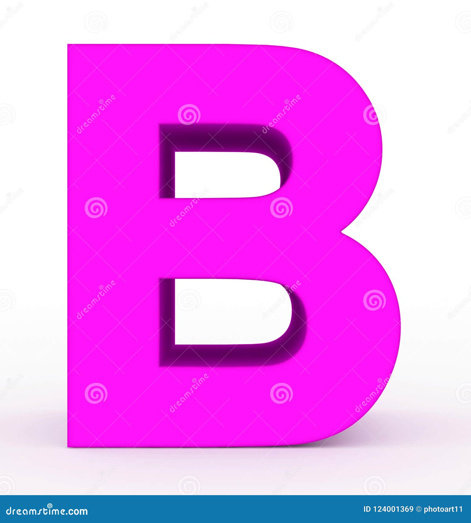 Roxo Da Letra B 3d Isolado No Branco Ilustração Stock - Ilustração de ...