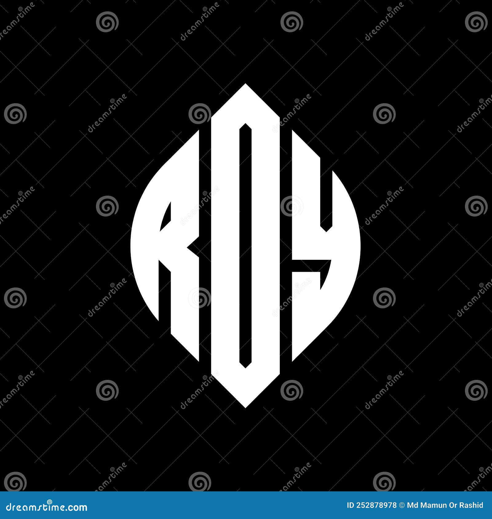 ROY Circle Letter Logo Design with Circle and Ellipse Shape. ROY ...