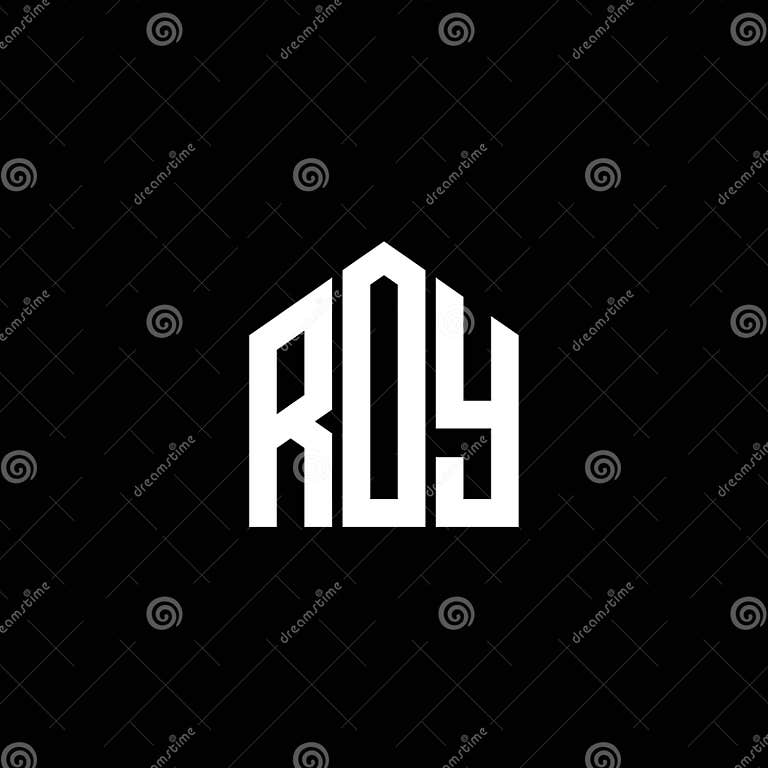 ROY Letter Logo Design on BLACK Background. ROY Creative Initials ...