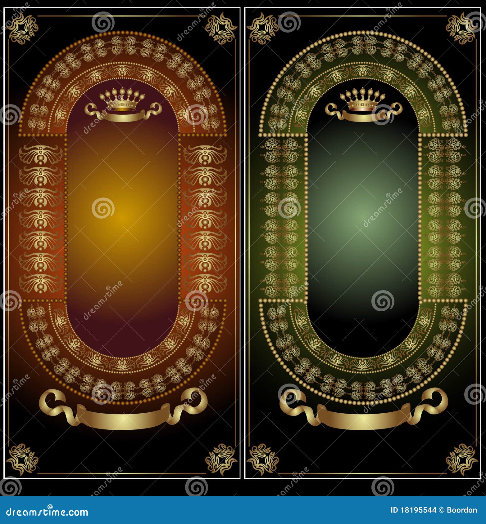 Royal advertising banner stock vector. Illustration of badge - 18195544