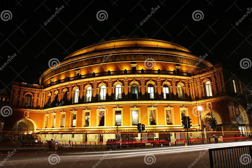 Royal Albert Hall at Night stock image. Image of west - 22227573