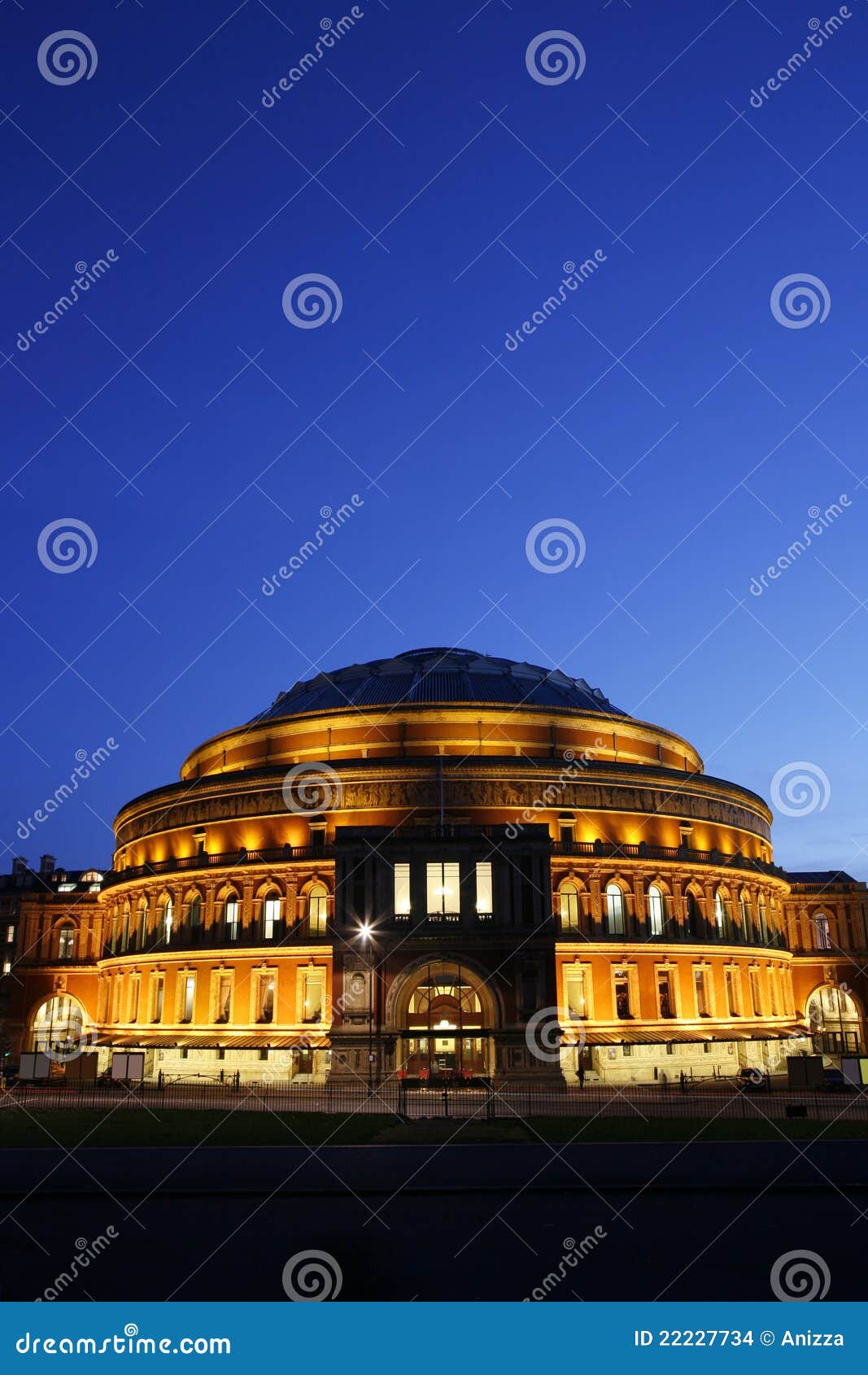 Royal Albert Hall at Night stock photo. Image of interest - 22227734