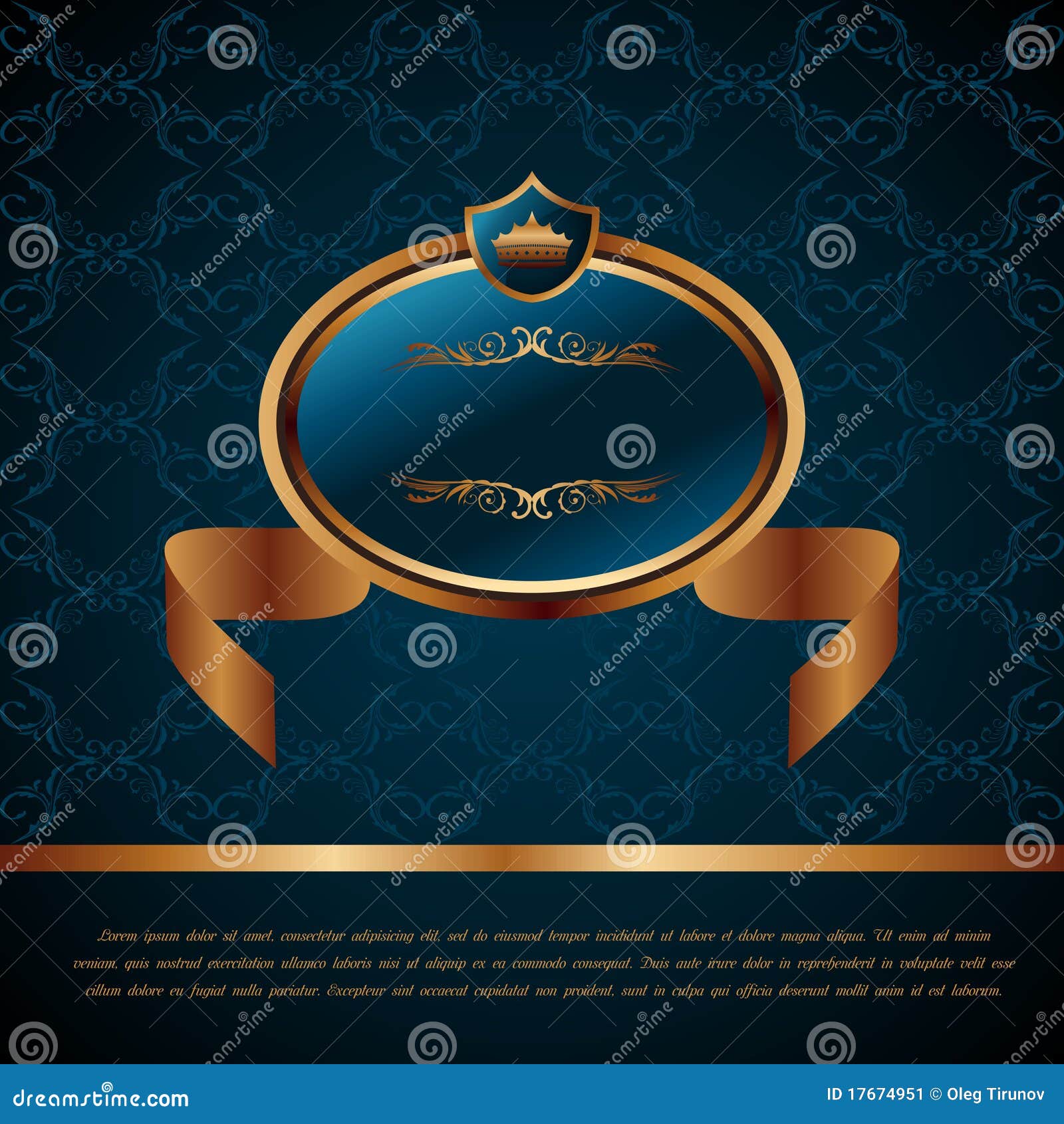 Royal Background with Artistic Award Stock Vector - Illustration of ...