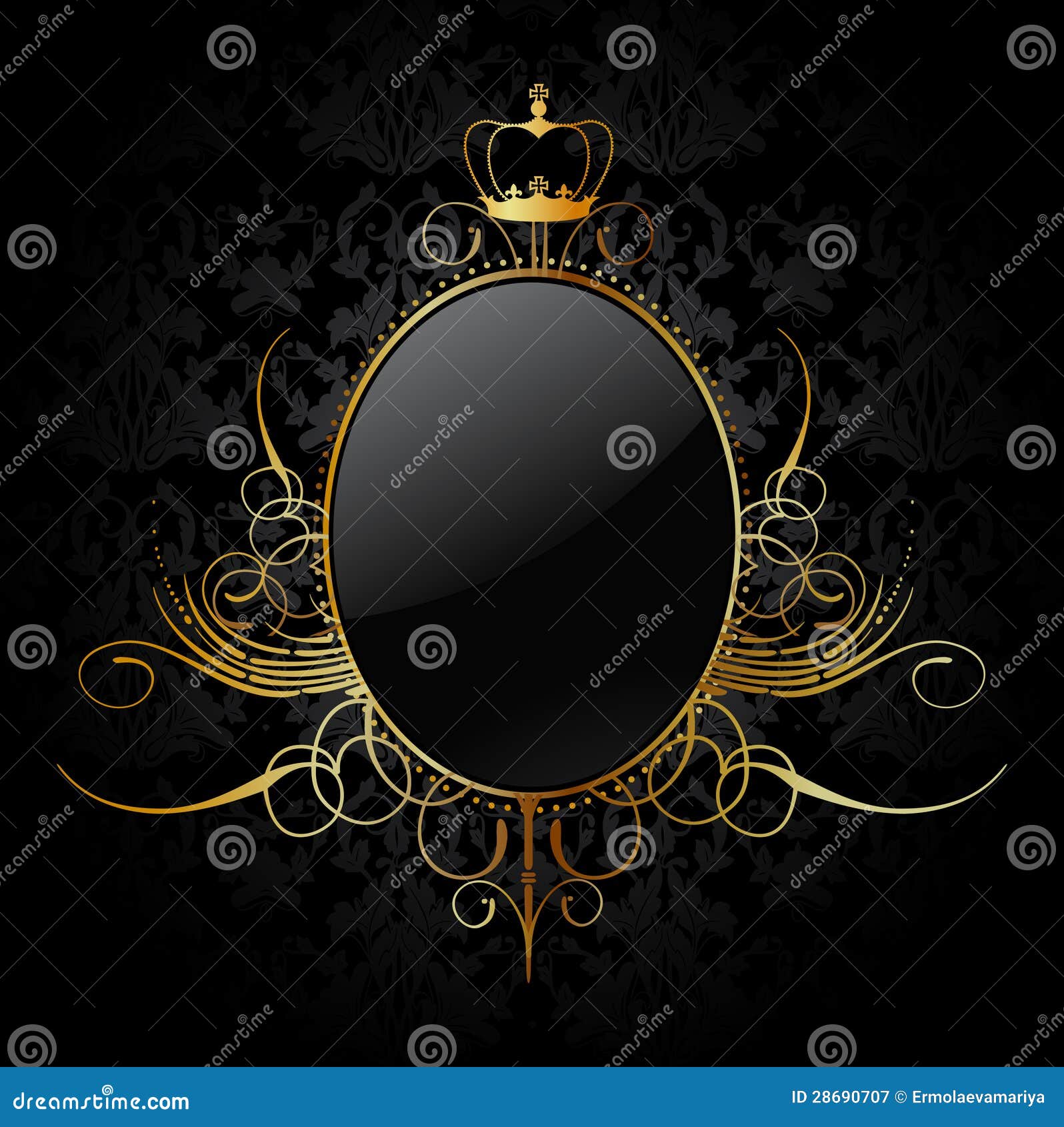 Royal Background with Golden Frame. Vector Stock Vector - Illustration ...