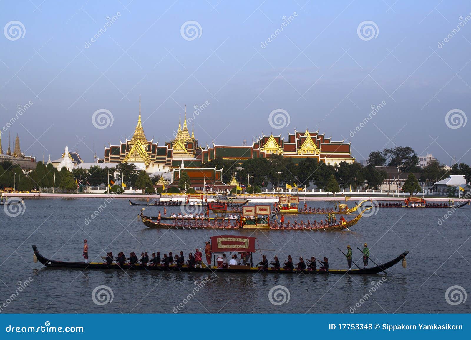 Royal Barge Procession editorial stock photo. Image of phayuhayattra ...