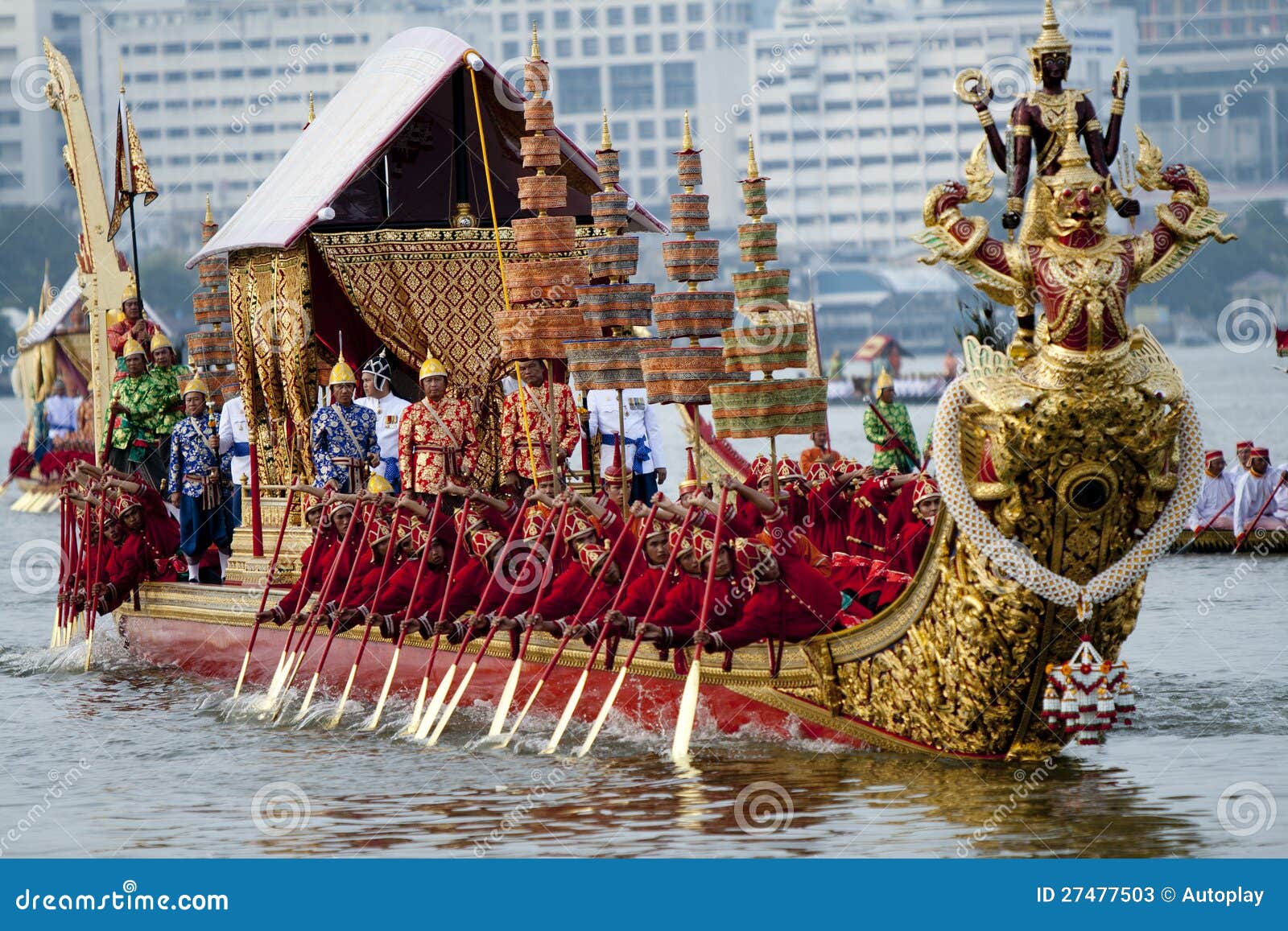 The Royal Barge Procession editorial stock photo. Image of religious ...