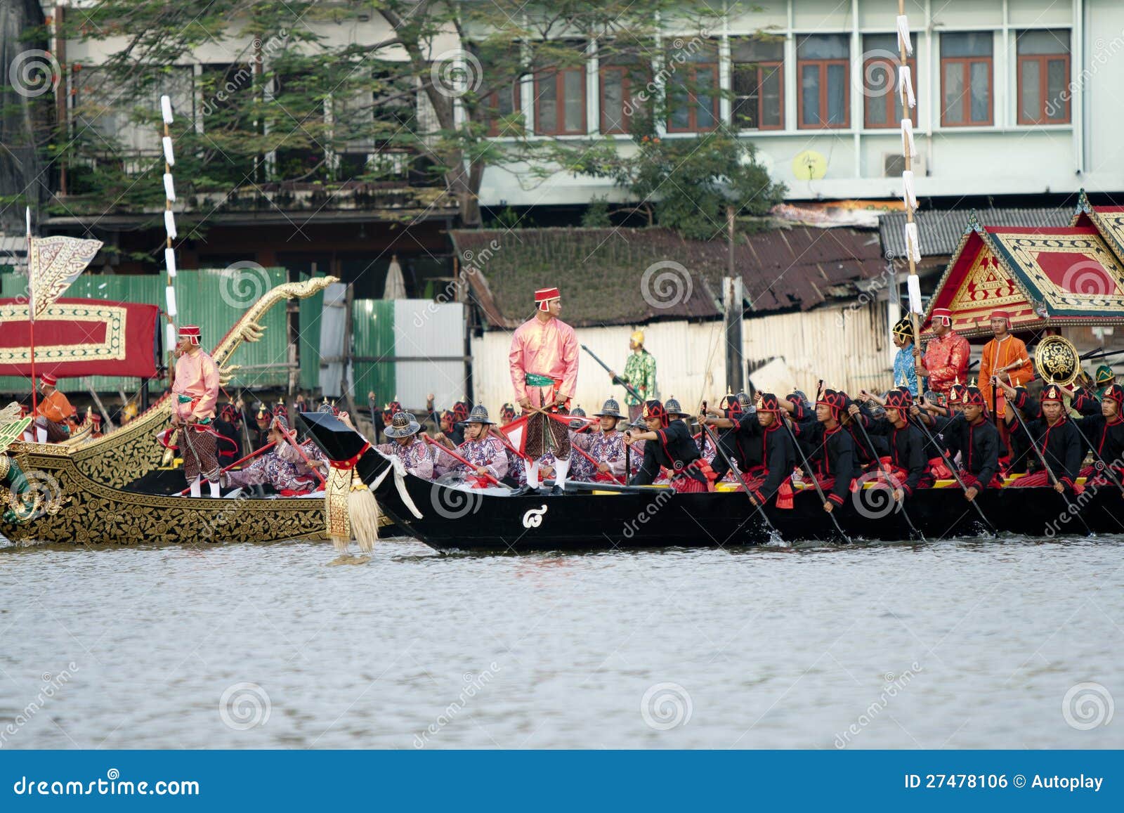 The Royal Barge Procession editorial photo. Image of bangkok - 27478106