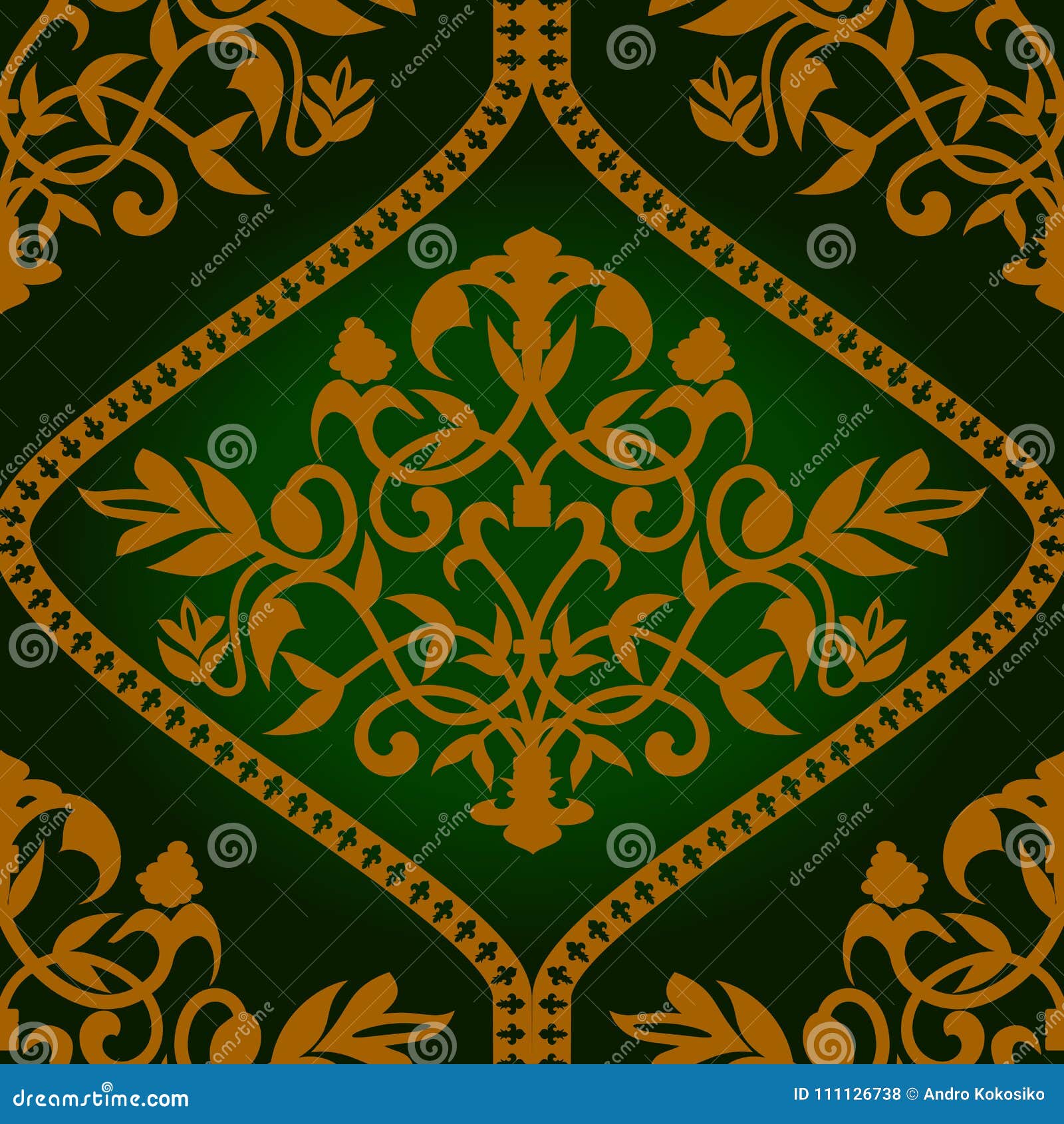 Barocco seamless pattern stock illustration. Illustration of paper ...