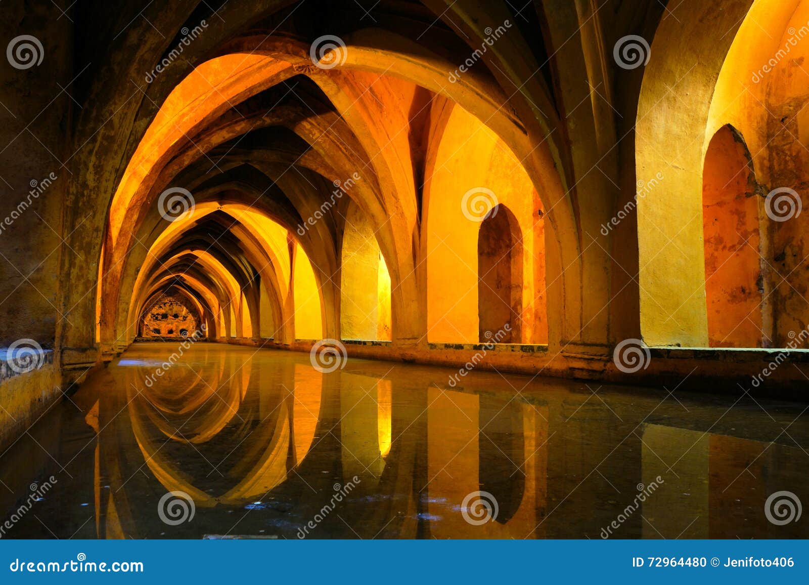 Royal Baths at the Alcazar of Sevilla, Spain Stock Photo - Image of ...