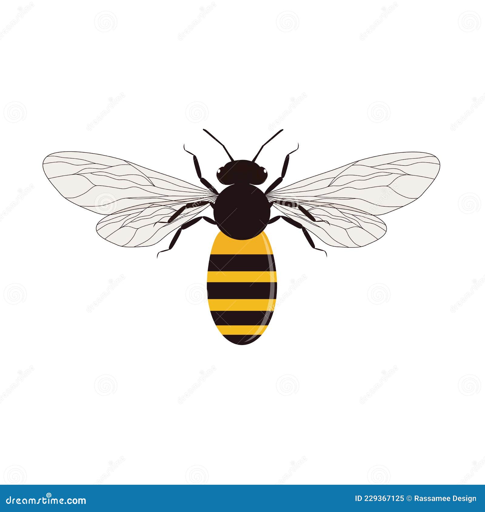 Royal Bee Vector Design on White Stock Vector - Illustration of icon ...