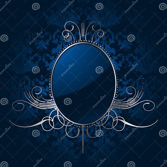 Royal Blue Background with Silver Frame. Vector Stock Vector ...
