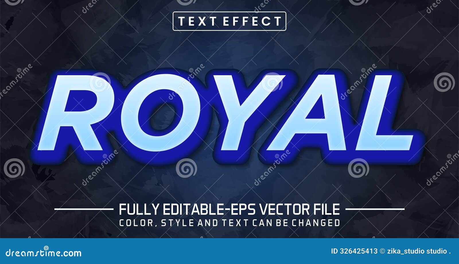 Royal Blue Font Text Effect Editable Stock Illustration - Illustration ...