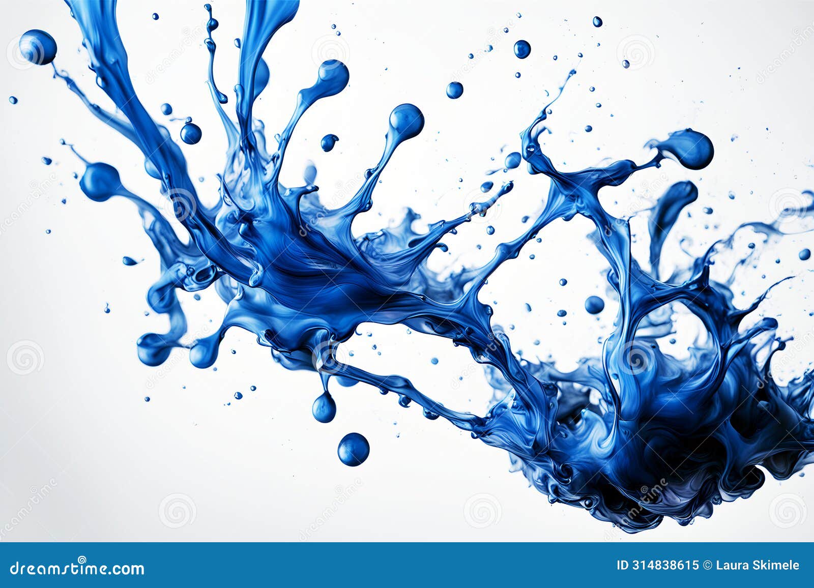 Royal Blue Paint Splash. Generative AI. Splash of Blue Liquid ...