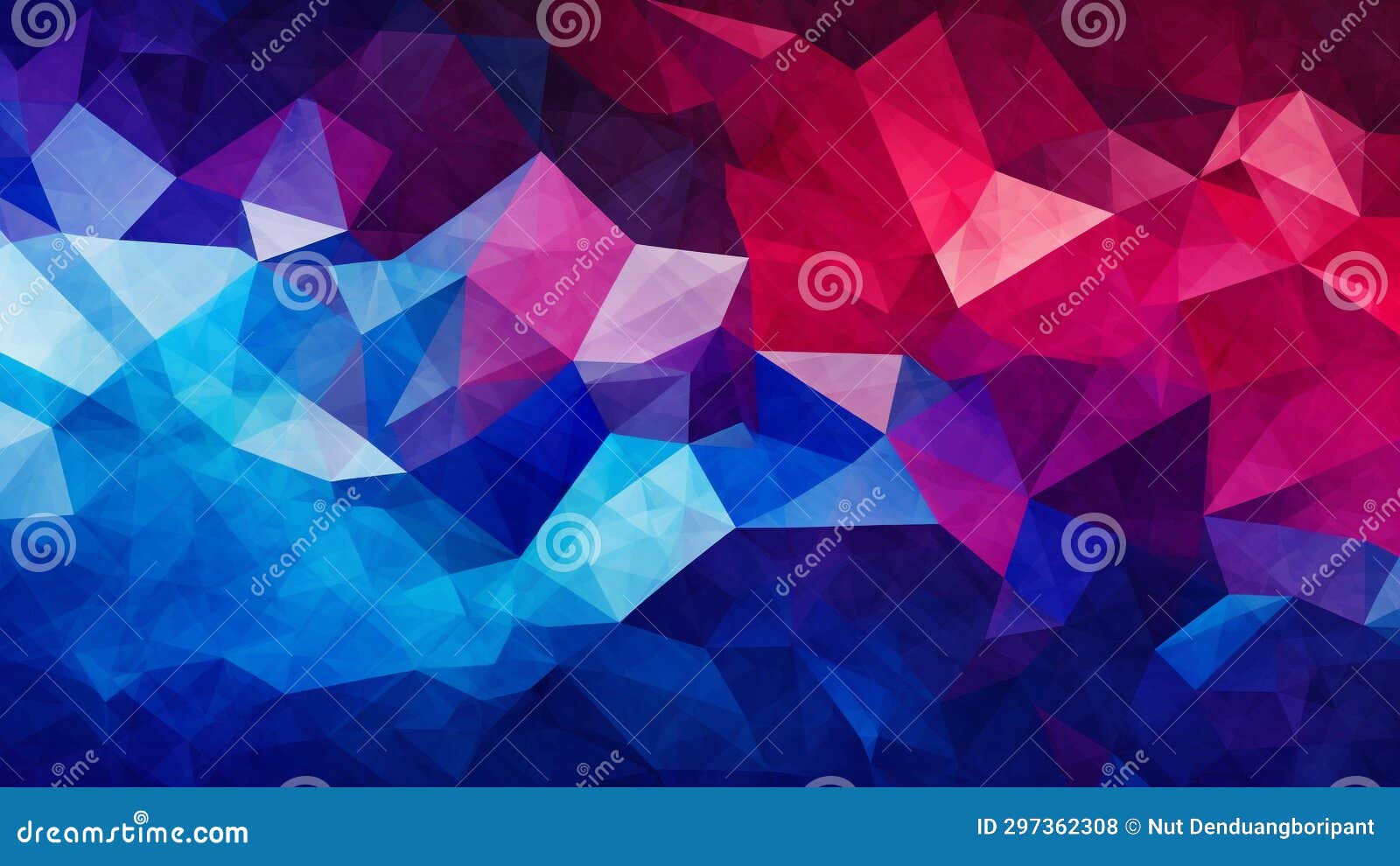 Royal Blue and Ruby Red Geometric Mosaic Pattern Design Stock ...