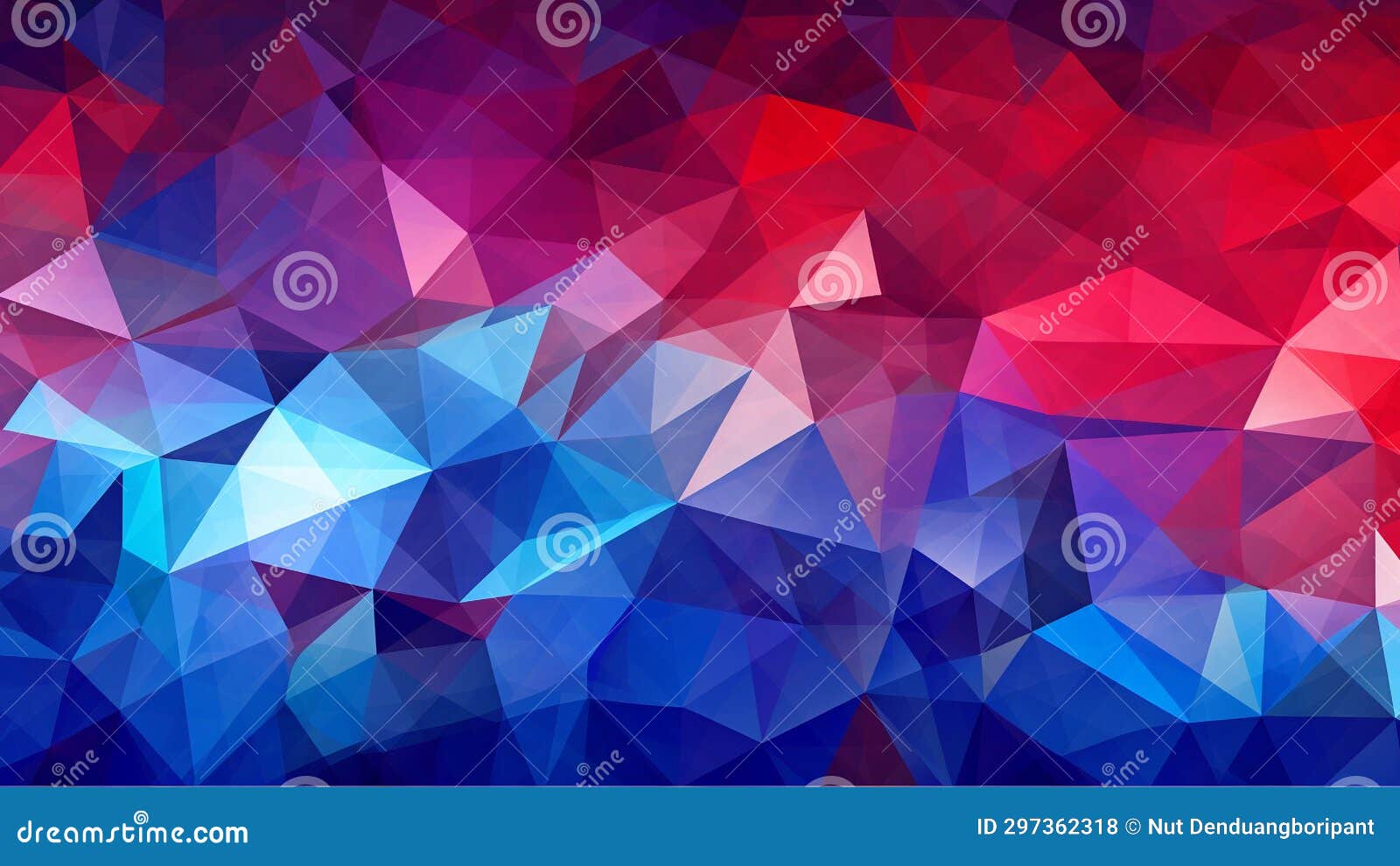Royal Blue and Ruby Red Geometric Mosaic Pattern Design Stock ...