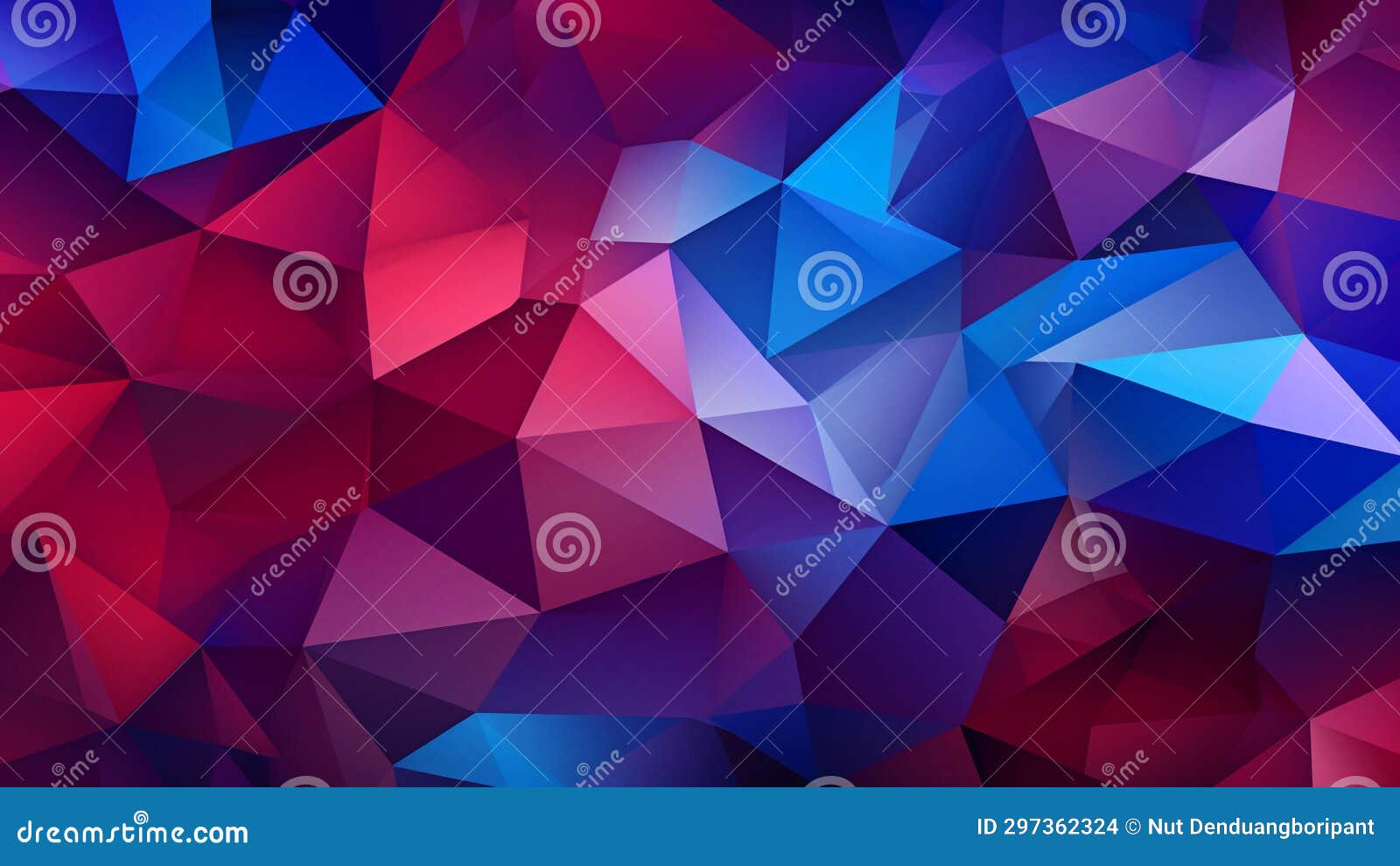 Royal Blue and Ruby Red Geometric Mosaic Pattern Design Stock Photo ...