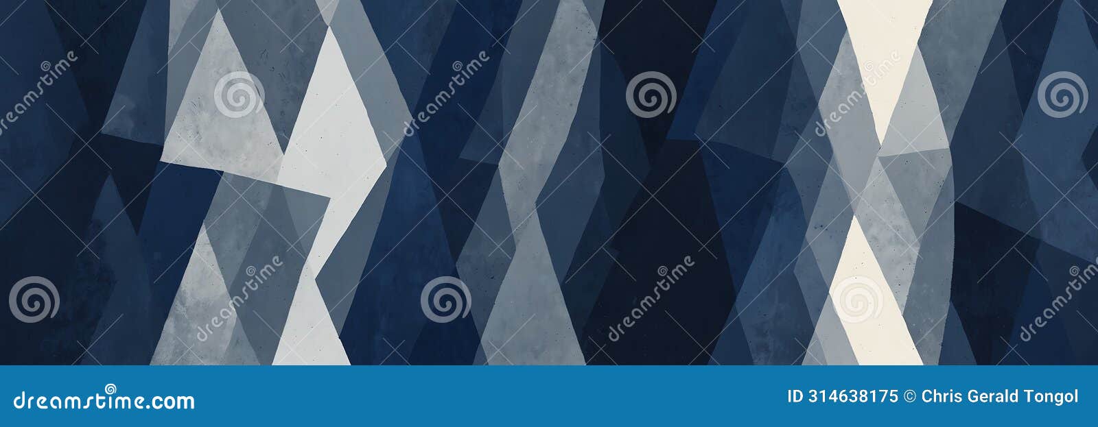 Royal Blue and White Abstract Background with Random Geometric Triangle ...