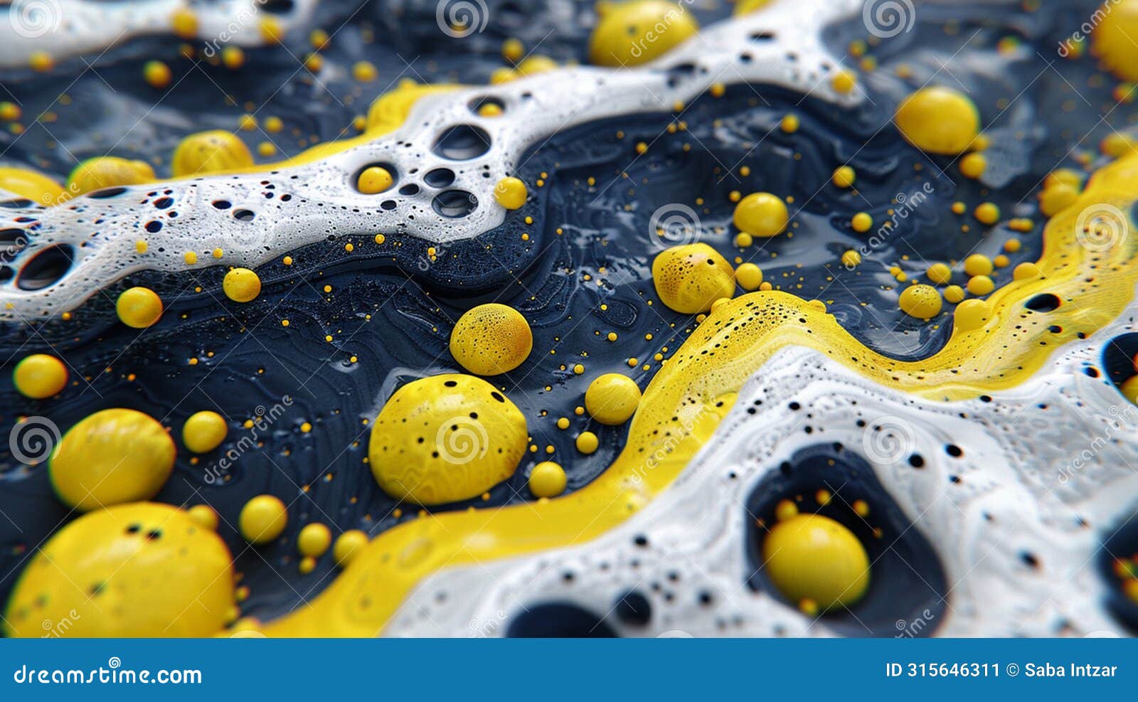 Royal Blue and Yellow Abstract Background. 3D Rendering_ Stock ...
