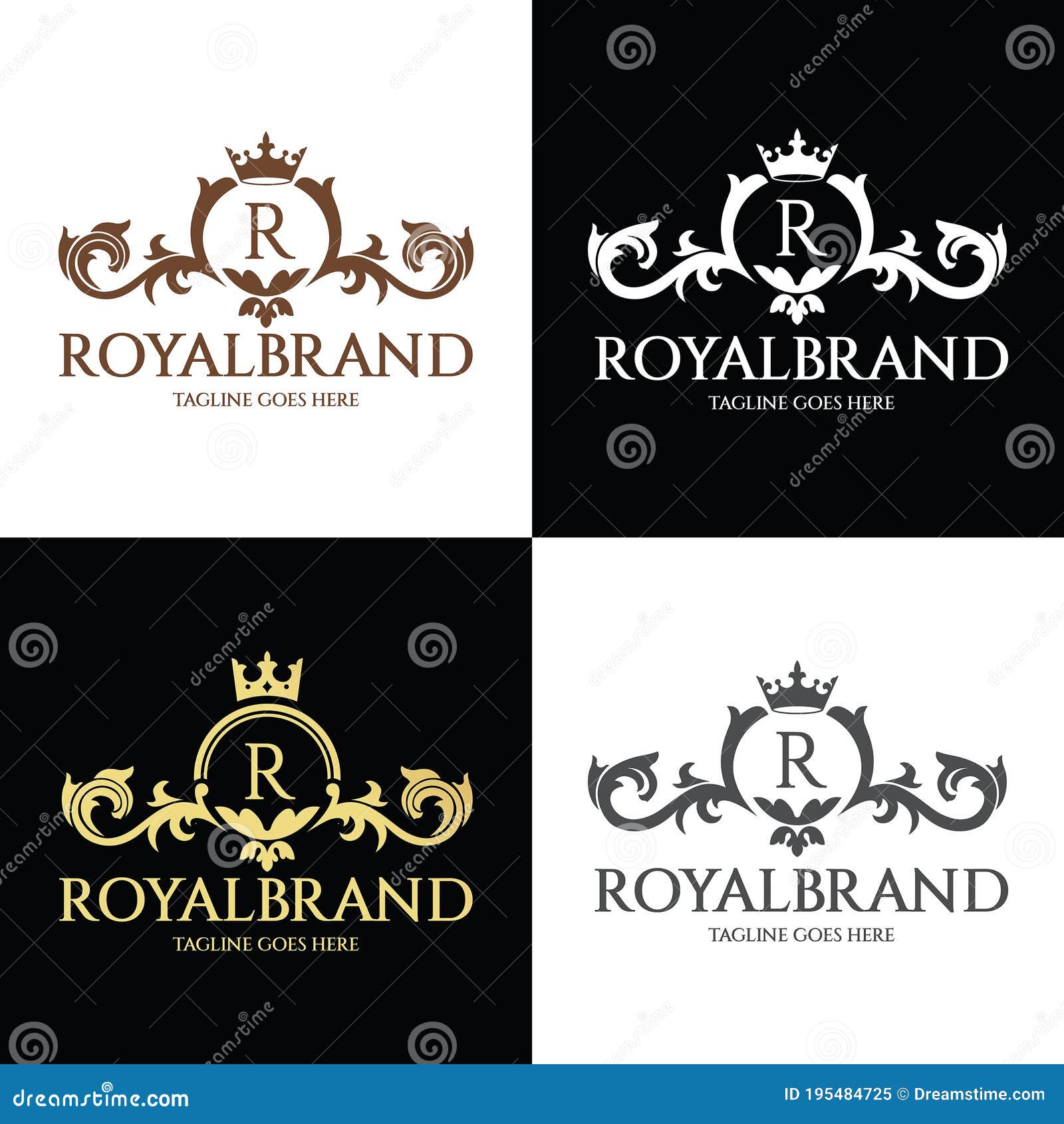 Royal Brand Icon stock vector. Illustration of flourish - 195484725
