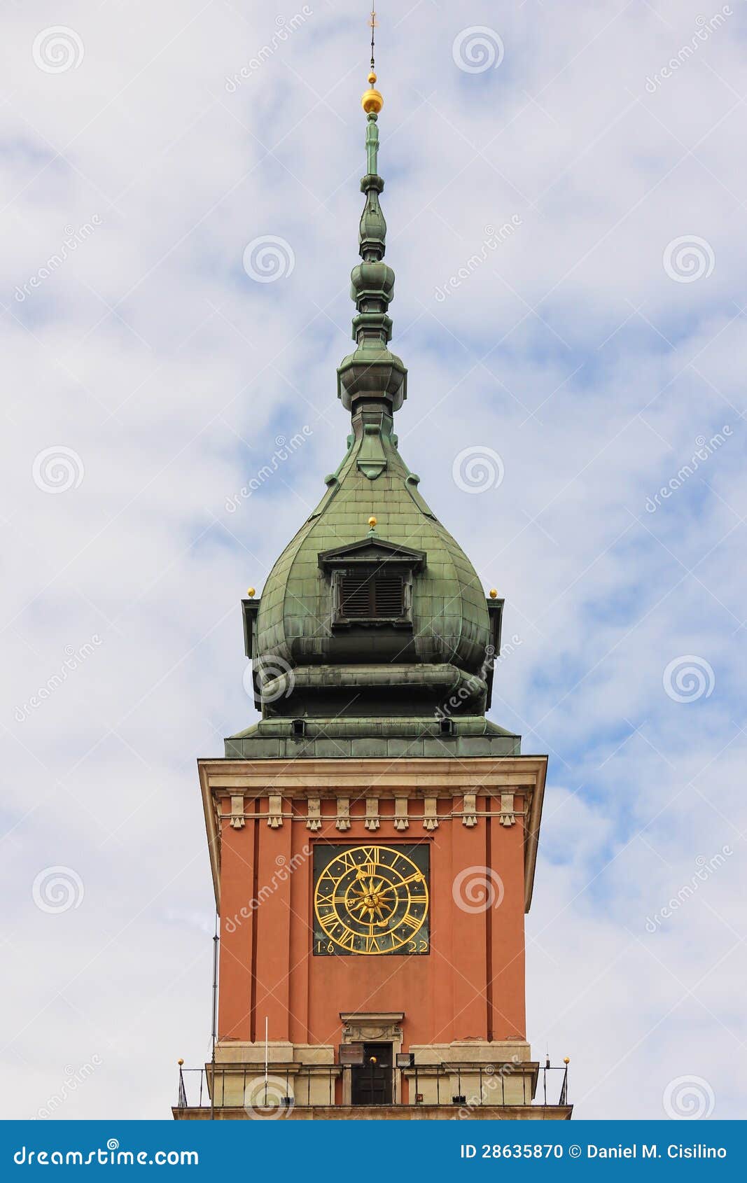 Royal Castle. Clock Tower. Warsaw. Poland Stock Photo - Image of ...