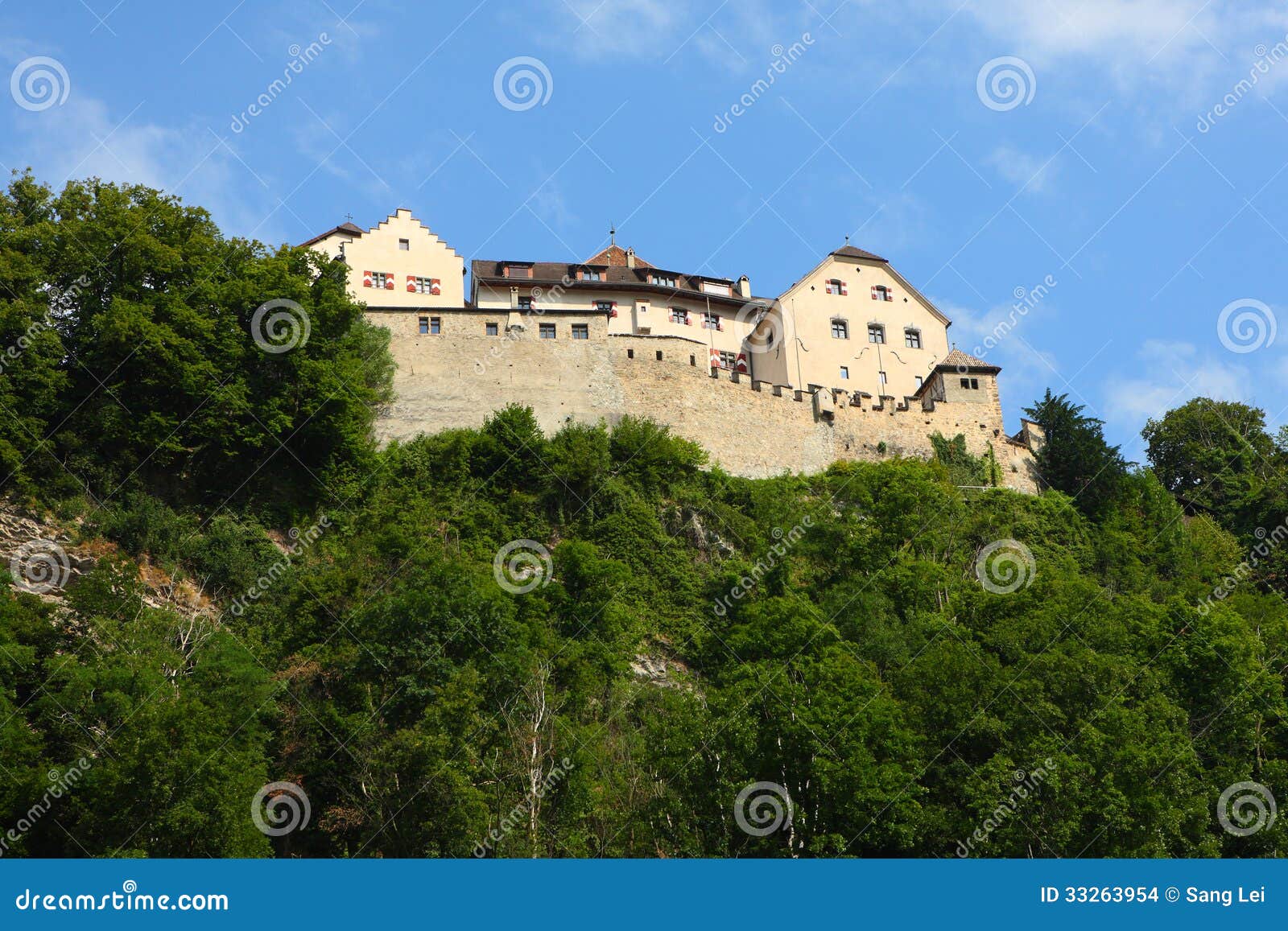 Royal castle,Liechtenstein stock photo. Image of tree - 33263954