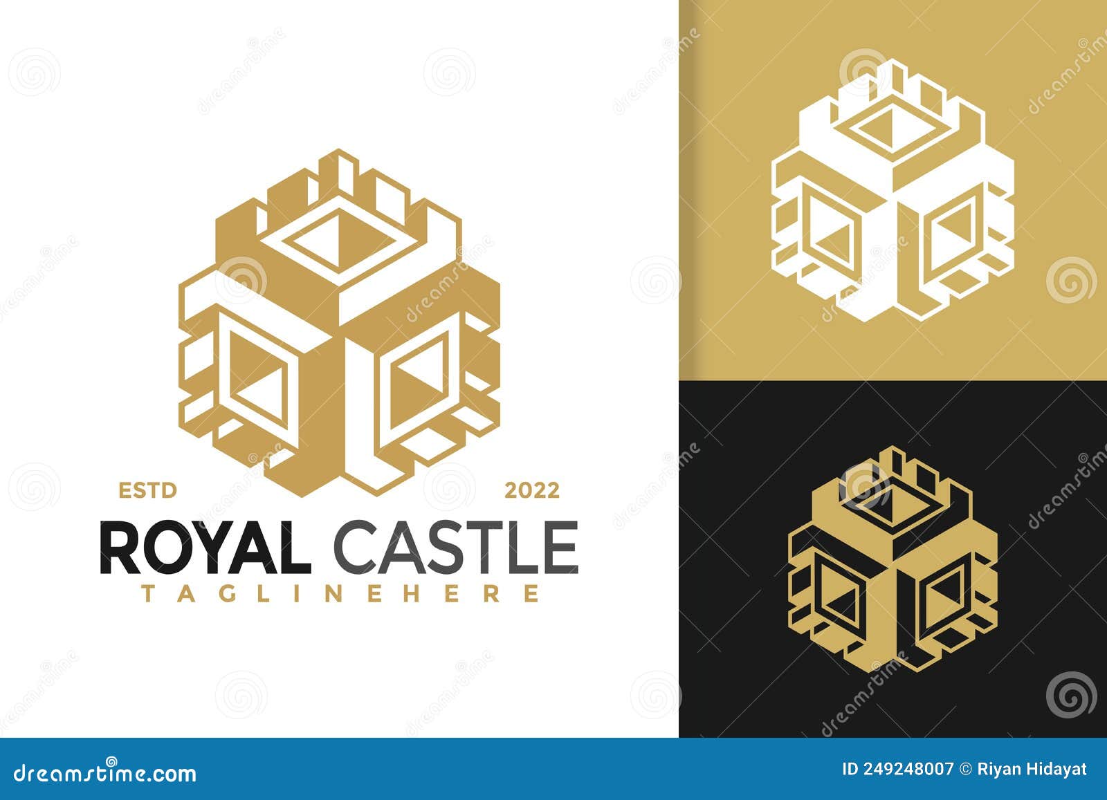 Royal Castle Modern Logo Design Vector Template Stock Vector ...