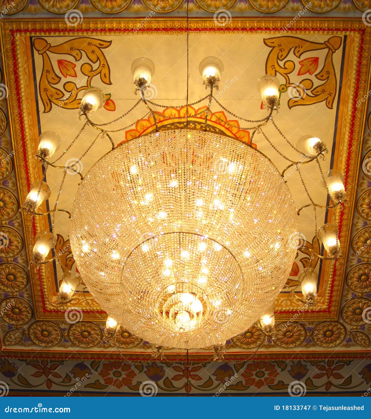 A royal chandelier stock image. Image of candles, roof - 18133747