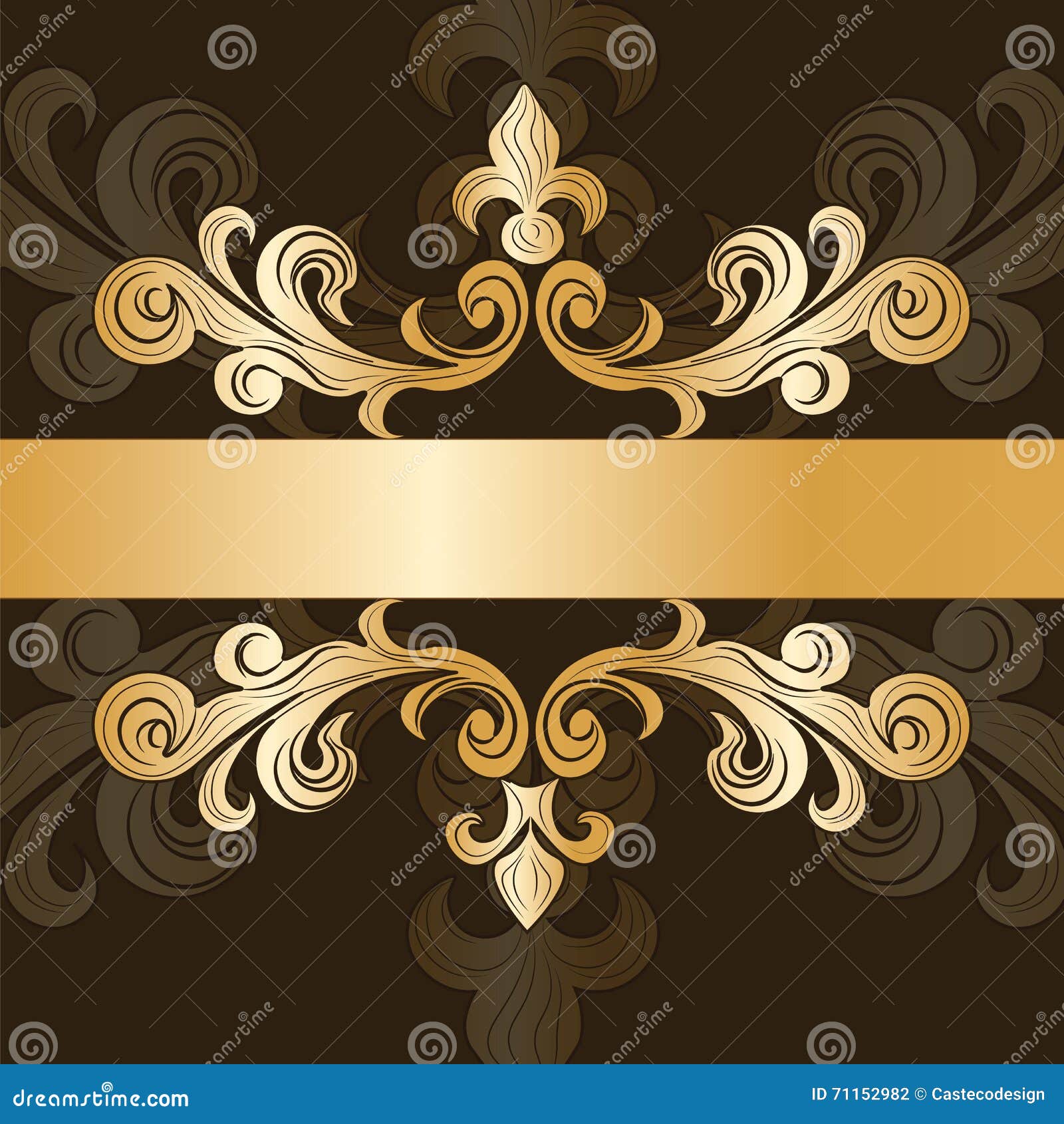 Royal Classic Ornament Invitation Stock Vector - Illustration of ...