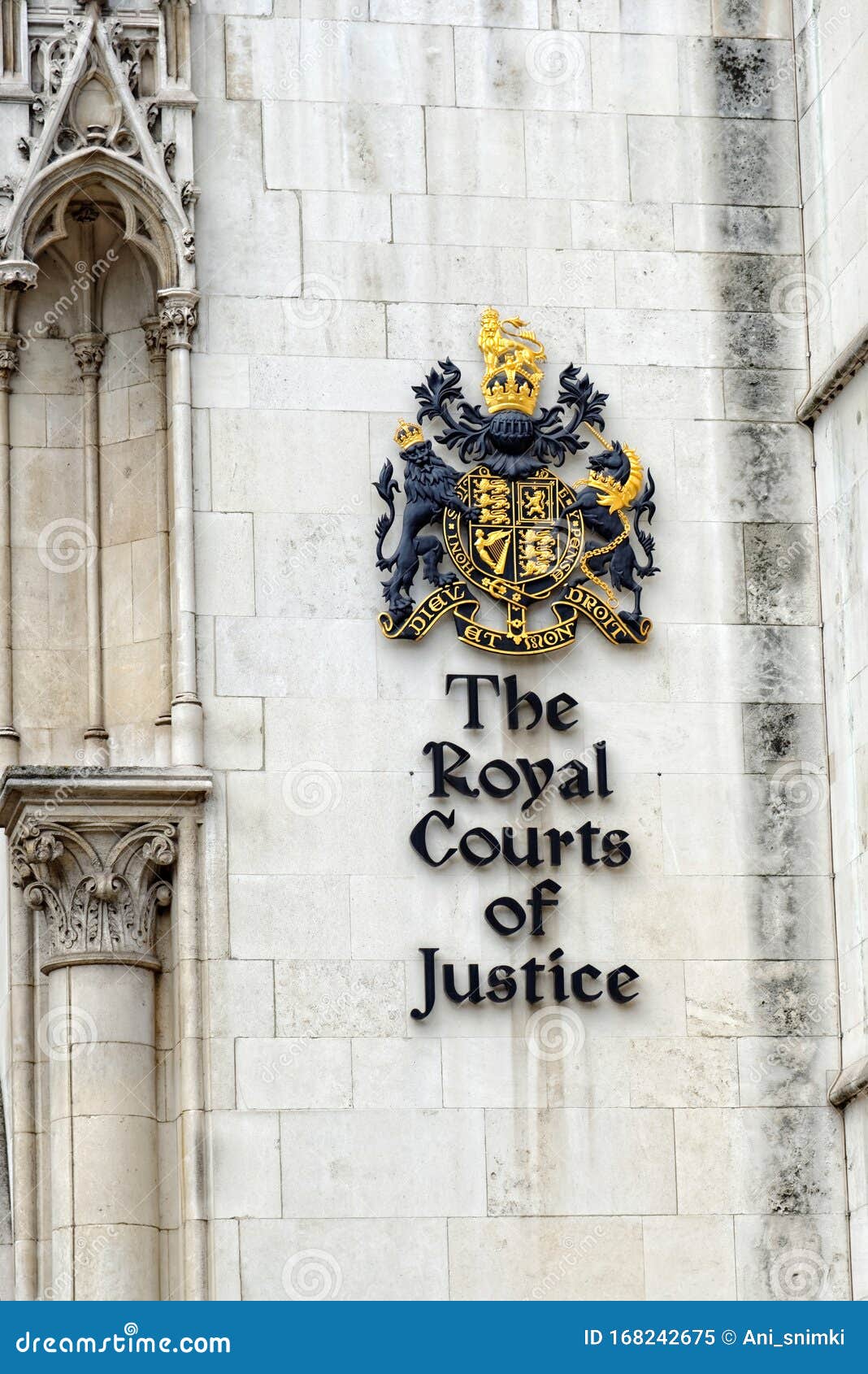 The Royal Courts of Justice Stock Image - Image of travel, historic ...
