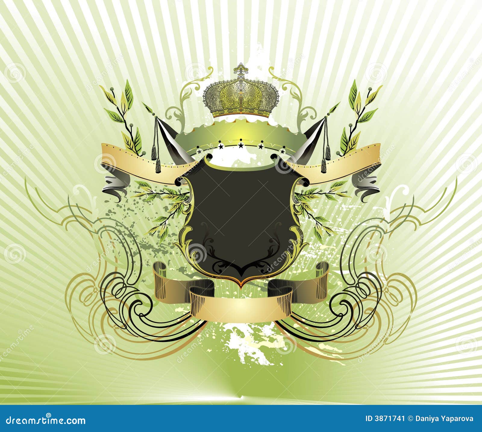 Royal crest illustration stock vector. Illustration of black - 3871741