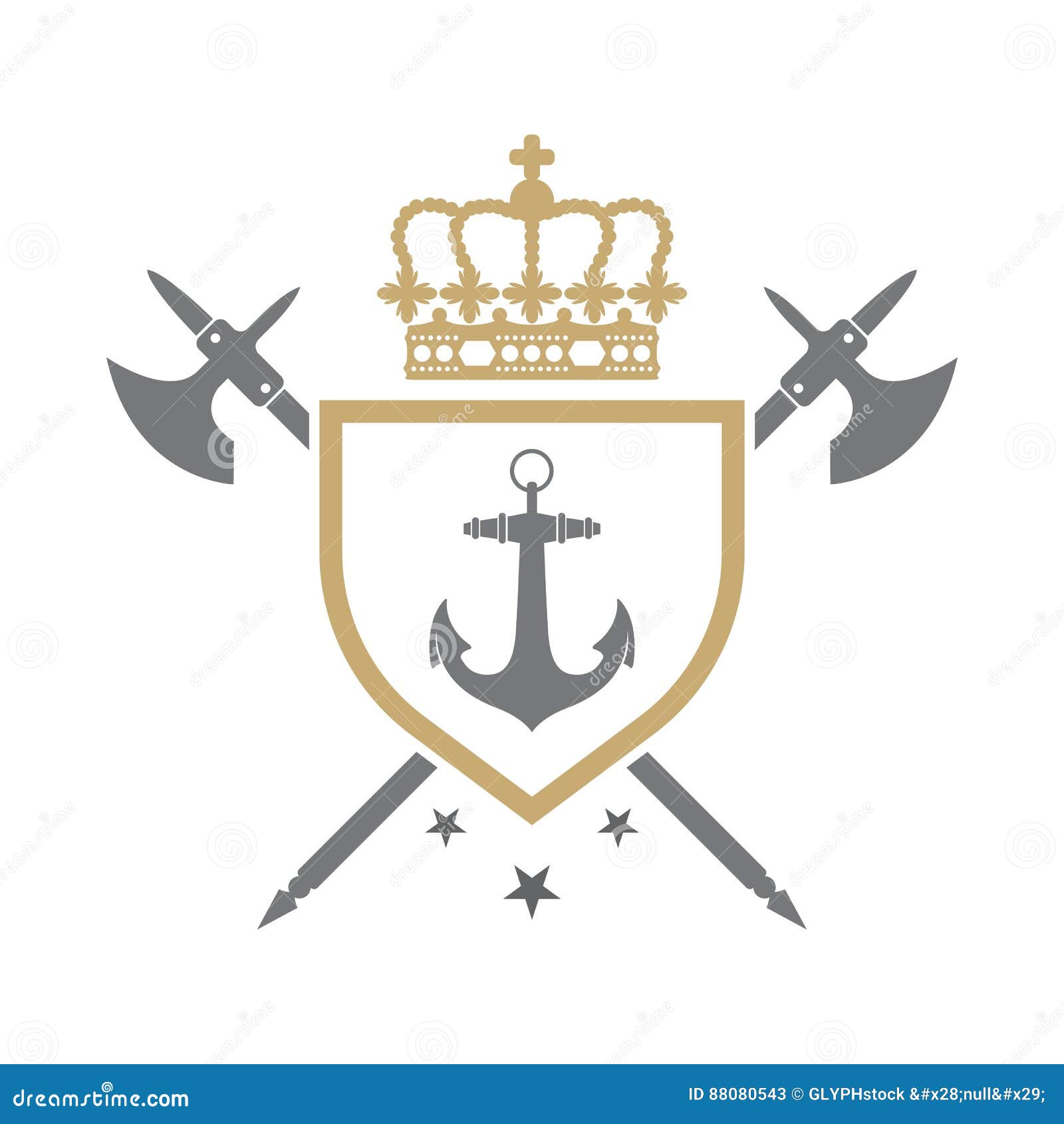 Royal Crest stock vector. Illustration of patch, decorative - 88080543