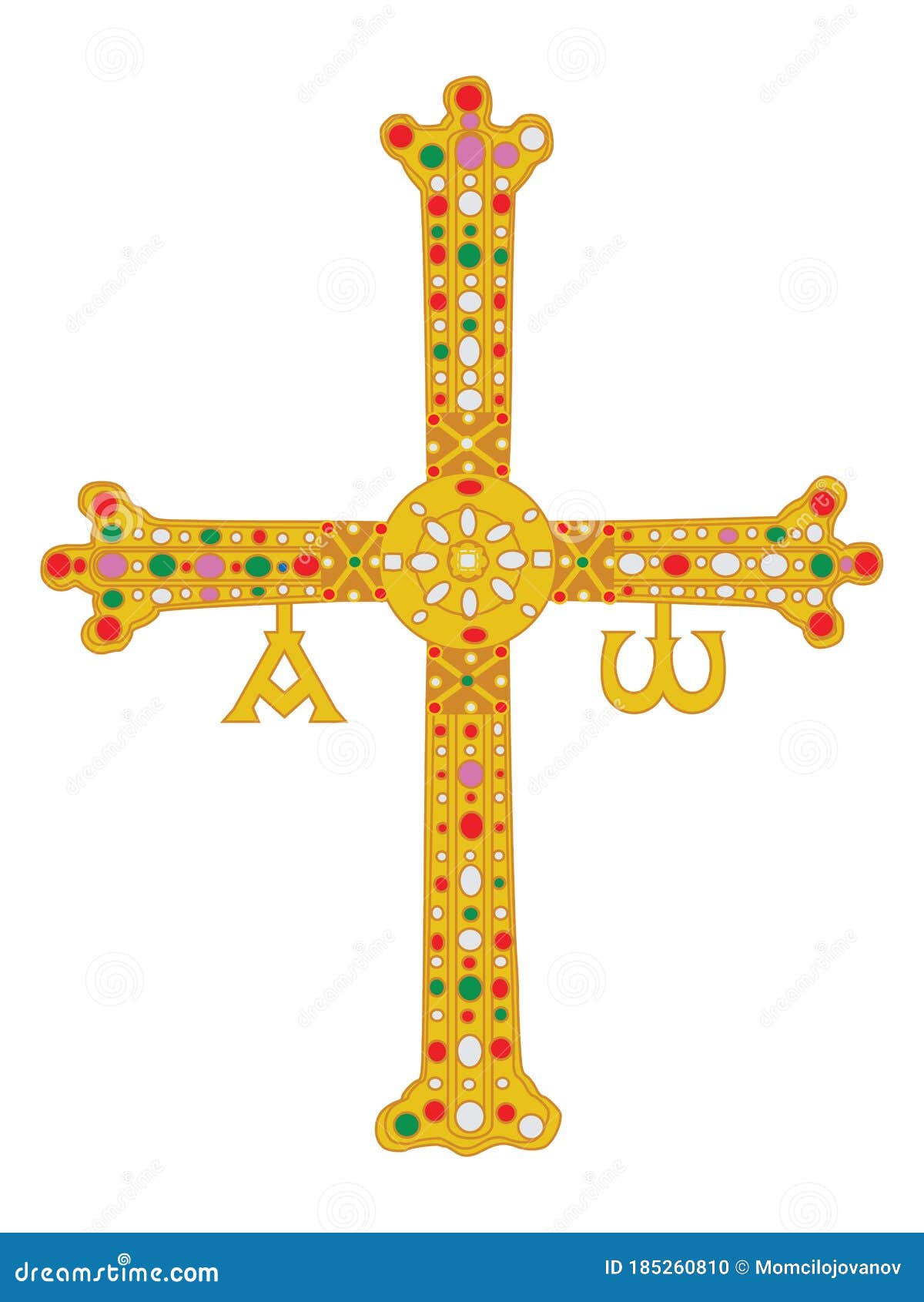Royal Cross of Asturias stock vector. Illustration of 8951000 - 185260810
