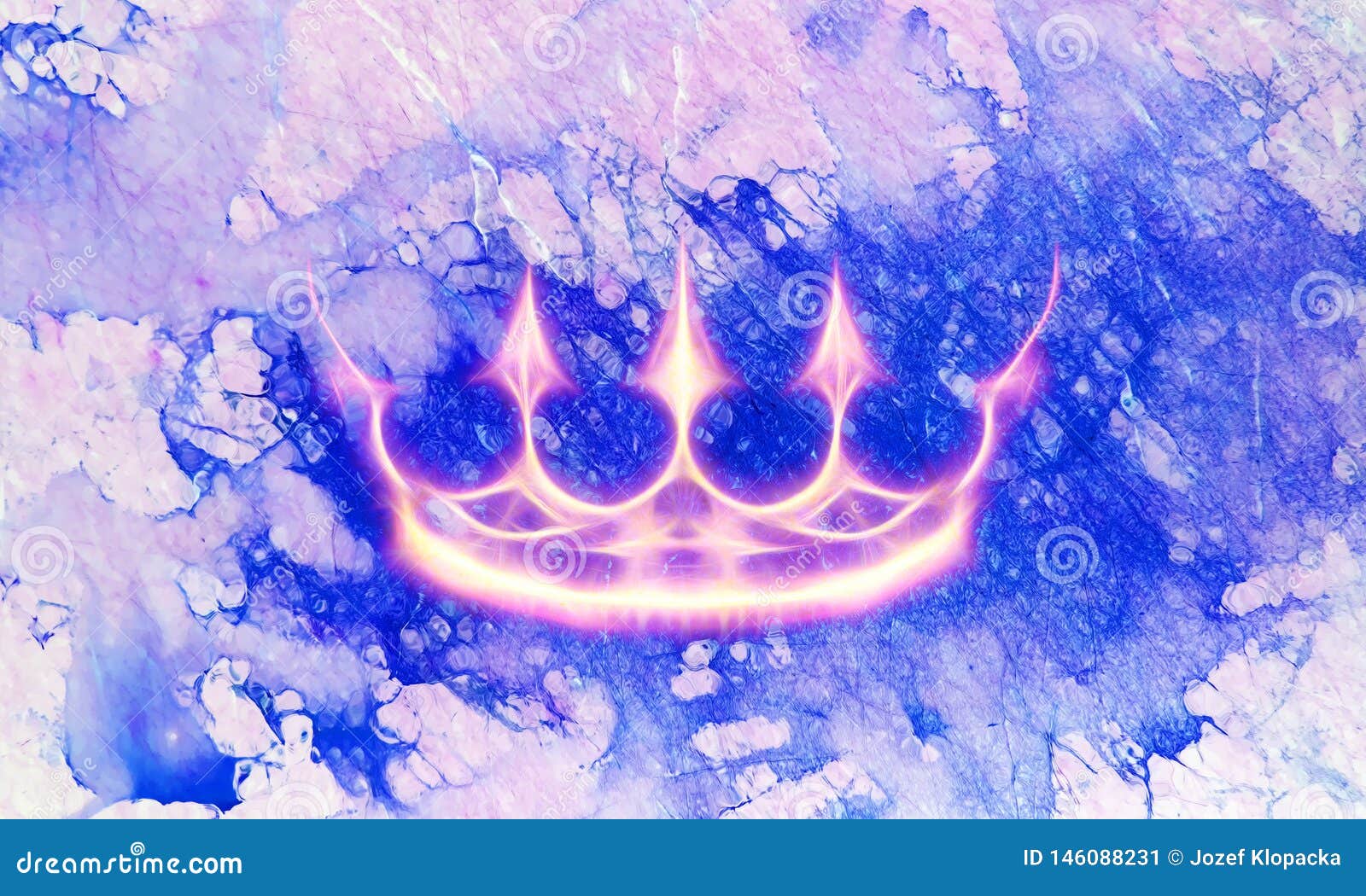 Royal Crown, on Abstract Background. Marble Effect. Stock Illustration ...