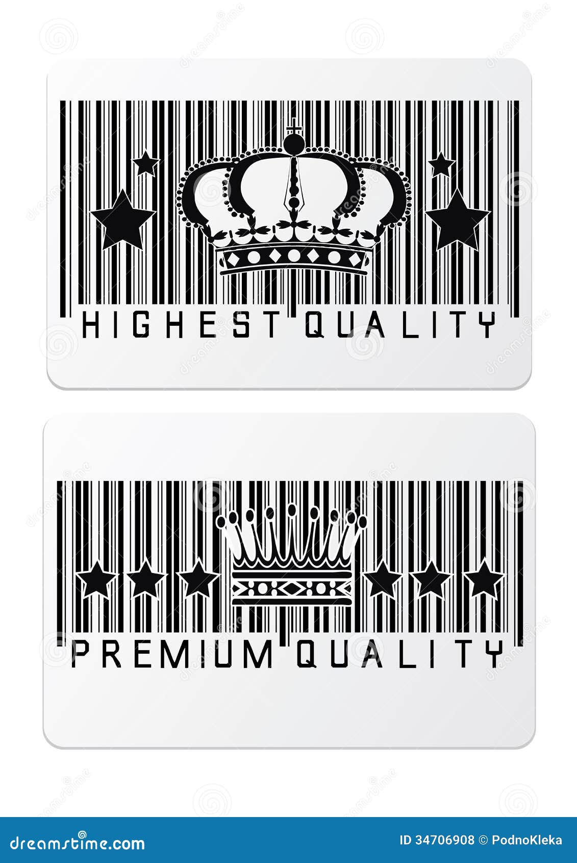 Royal Crown Barcode Shopping Labels Royalty Free Stock Photos - Image ...