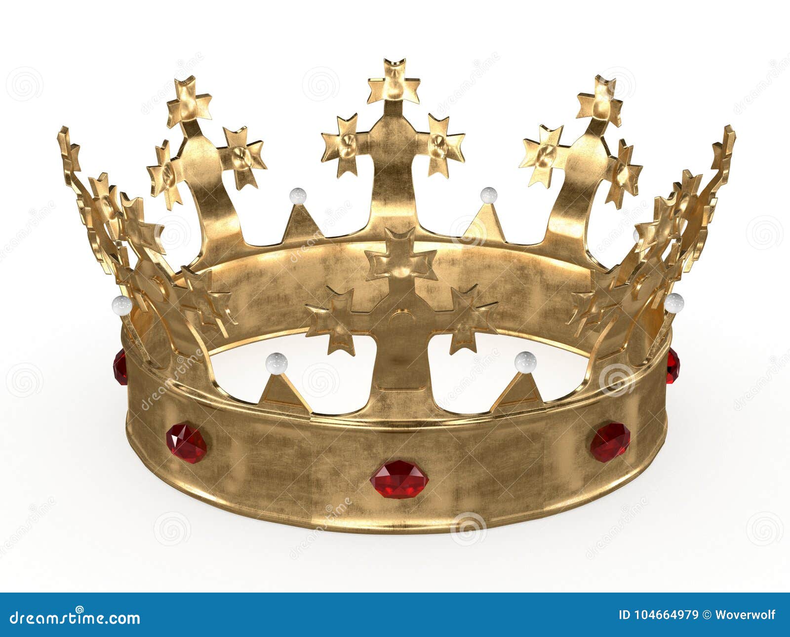 Royal crown 3d rendering stock illustration. Illustration of element ...
