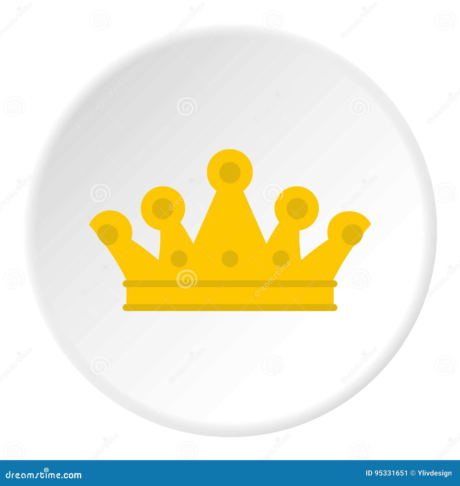 Royal crown icon circle stock vector. Illustration of royalty - 95331651