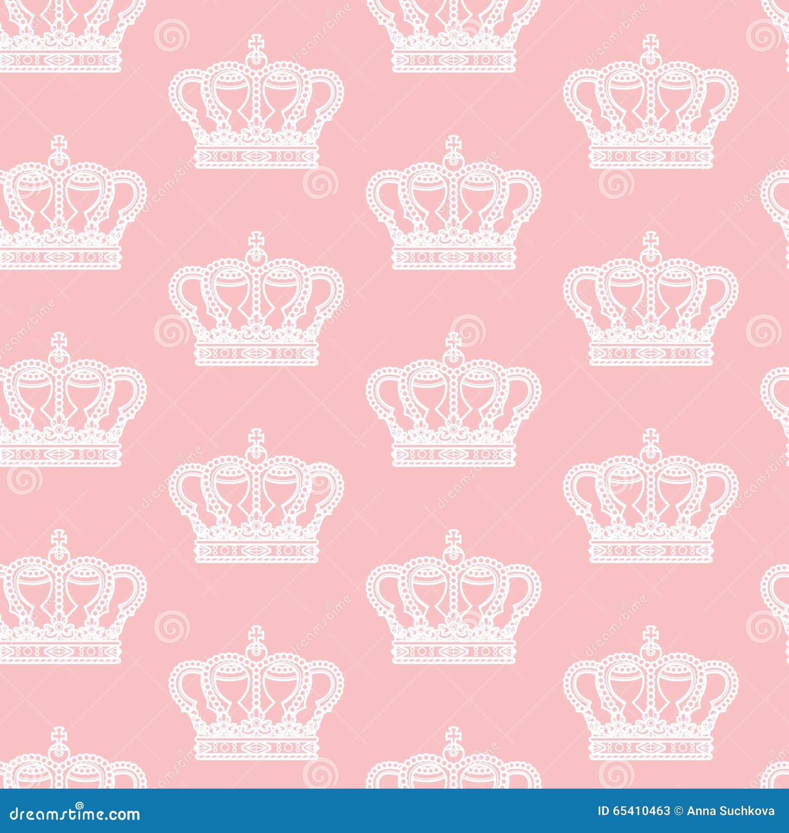 Royal Crown on Pink Background Stock Vector - Illustration of cards ...