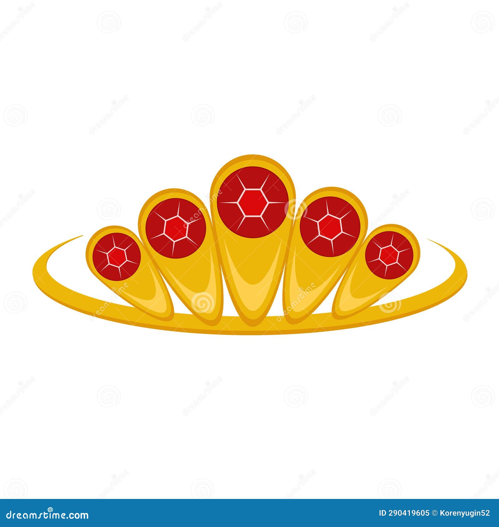 Royal Crown with Ruby Stone Stock Illustration - Illustration of ruby ...