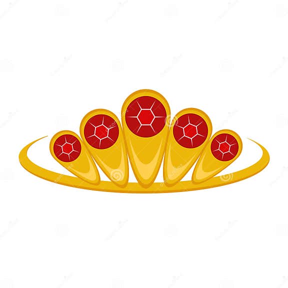 Royal Crown with Ruby Stone Stock Illustration - Illustration of ruby ...