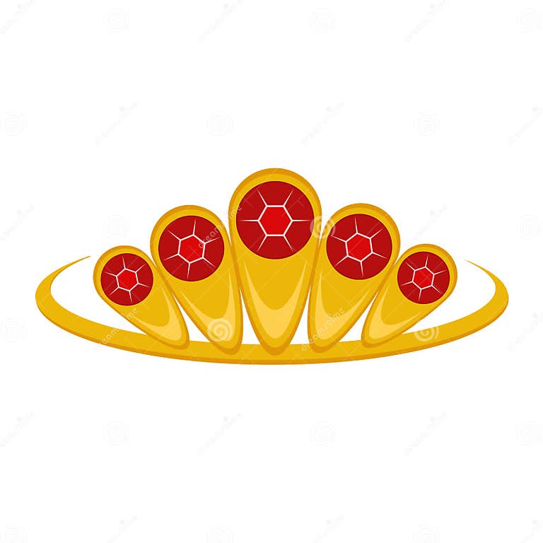 Royal Crown with Ruby Stone Stock Illustration - Illustration of ruby ...