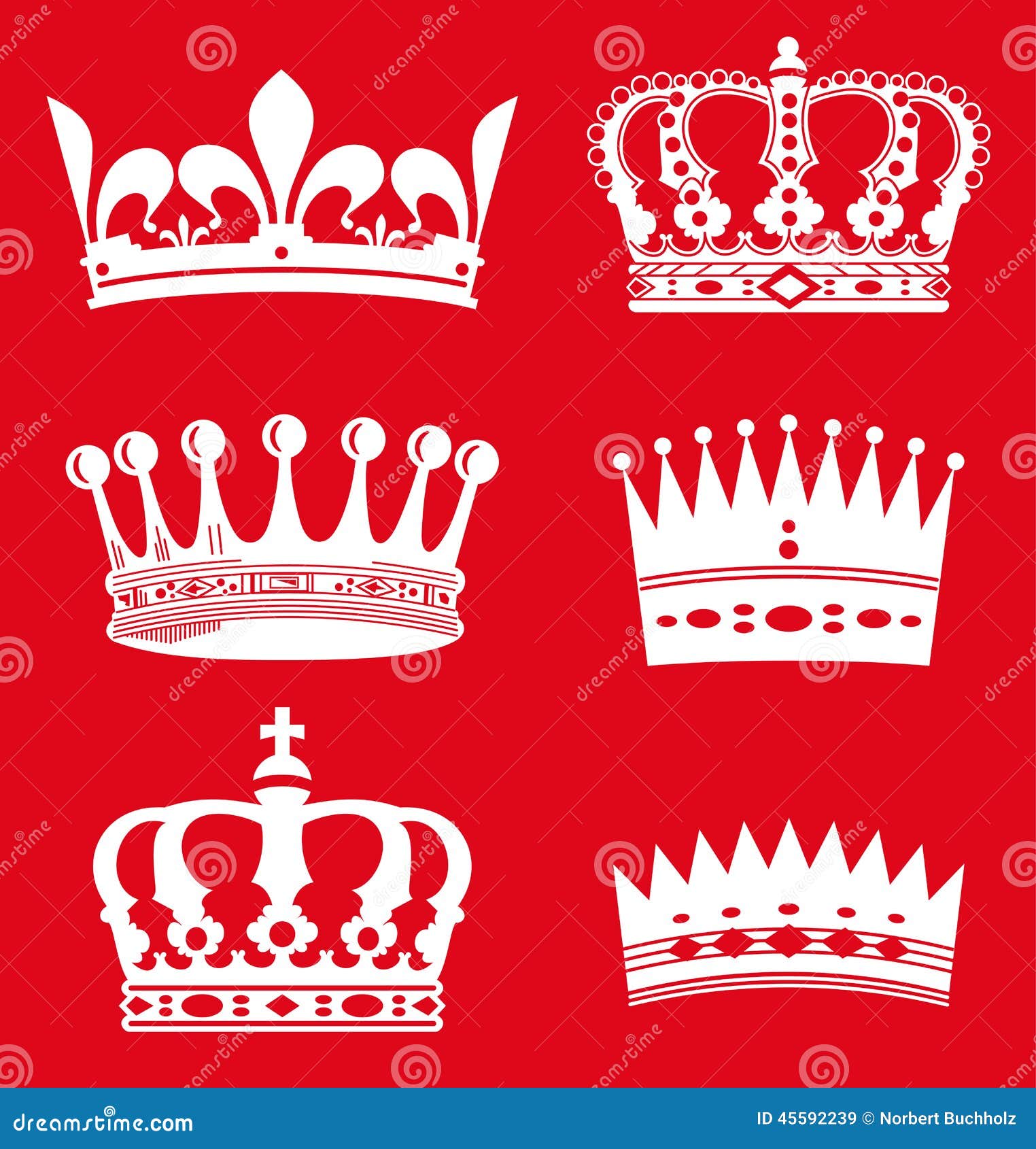 Royal Crowns Background Vector Illustration | CartoonDealer.com #15478064