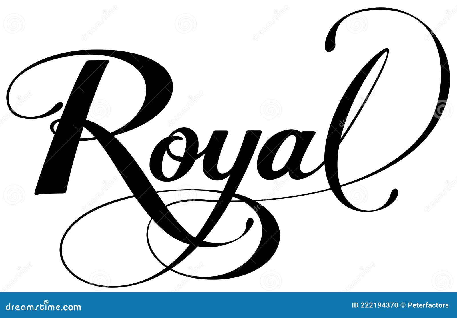 Royal Custom Calligraphy Text Vector Illustratie - Illustration of ...