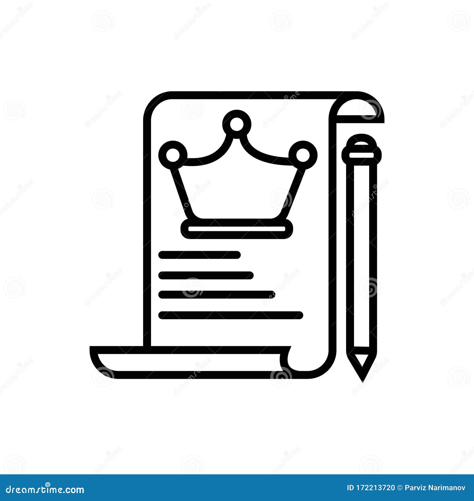 Decree Icon Vector Sign And Symbol Isolated On White Background, Decree ...